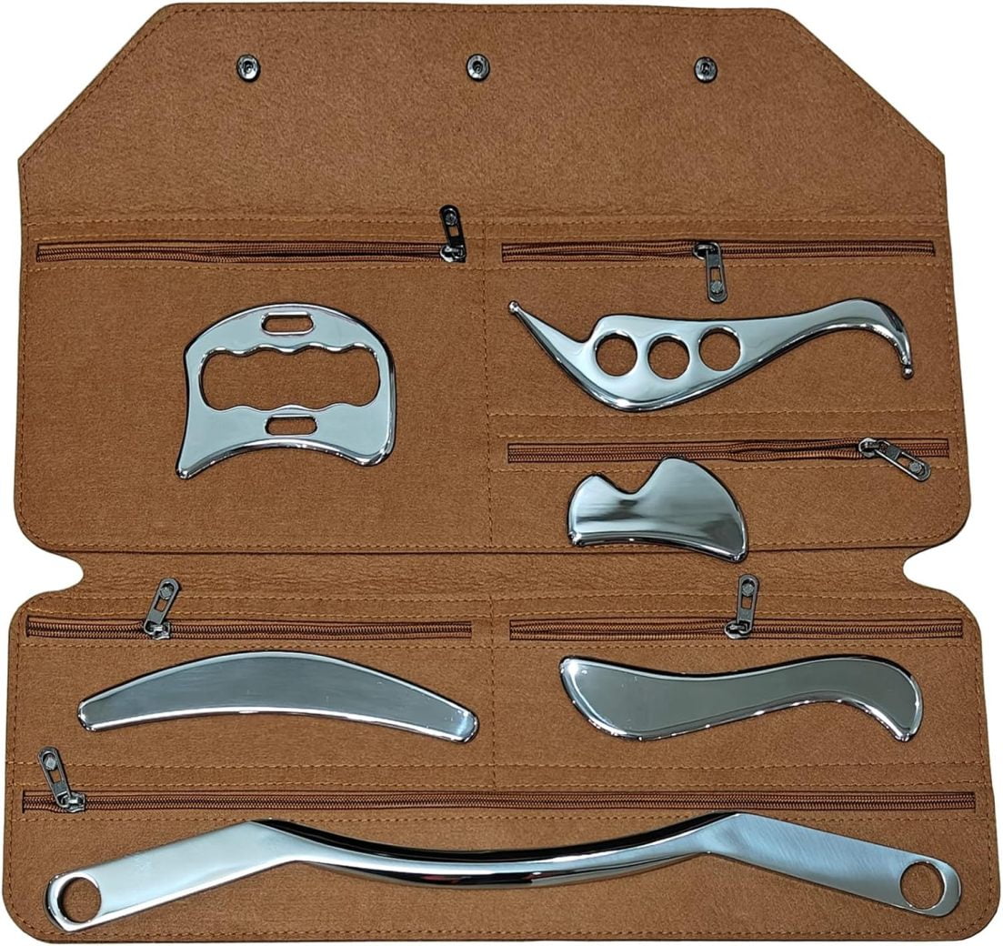 6 in 1Stainless Steel Gua Sha Scraping Massage Tool Set- IASTM Tool Set ...