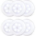 6 2.8" Motion Sensor Lights Indoor AAA Operated, Puck Light for Stairs ...