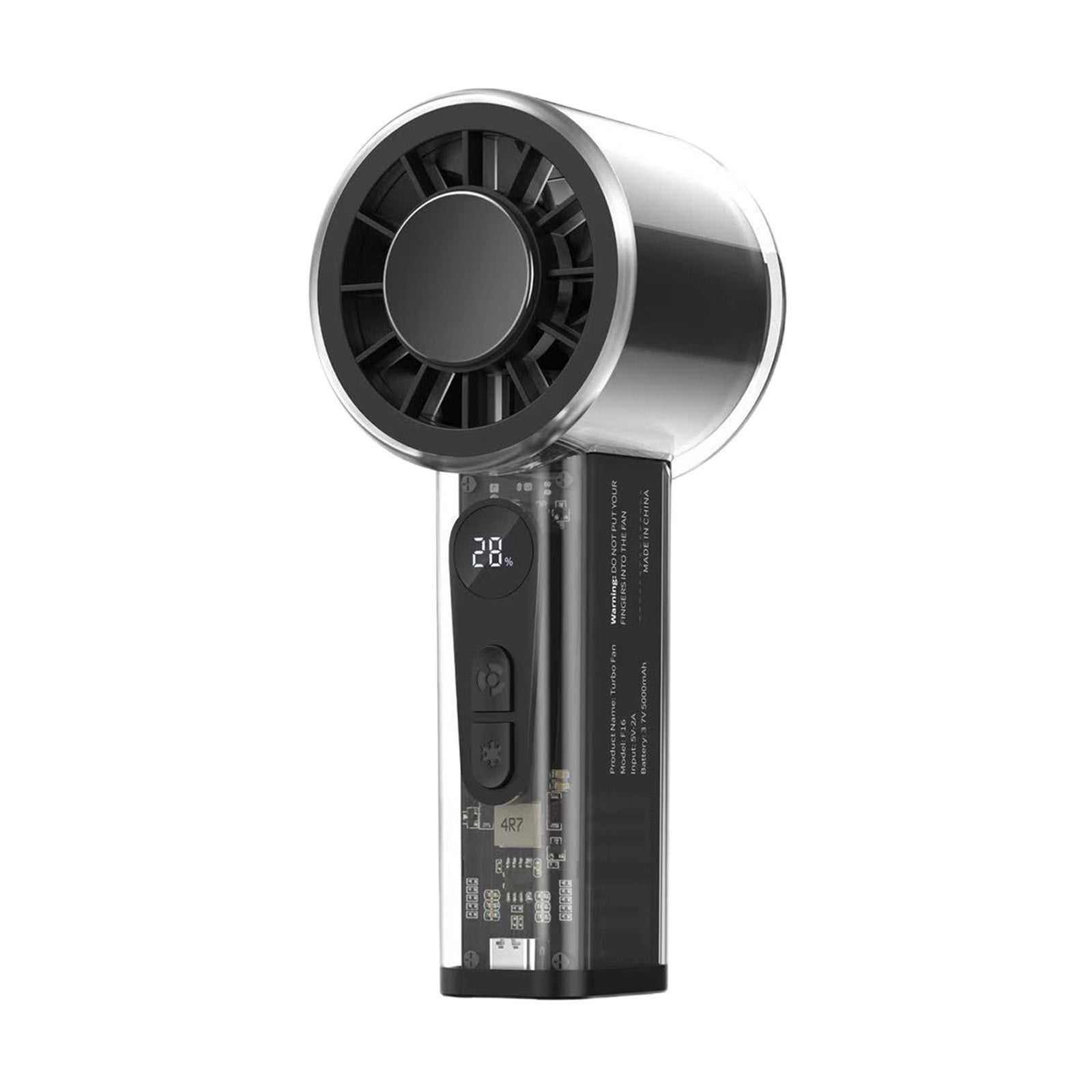 6.2" Ice Cooling USB Fan - 100 Speeds Rechargeable Desktop Fan with ...