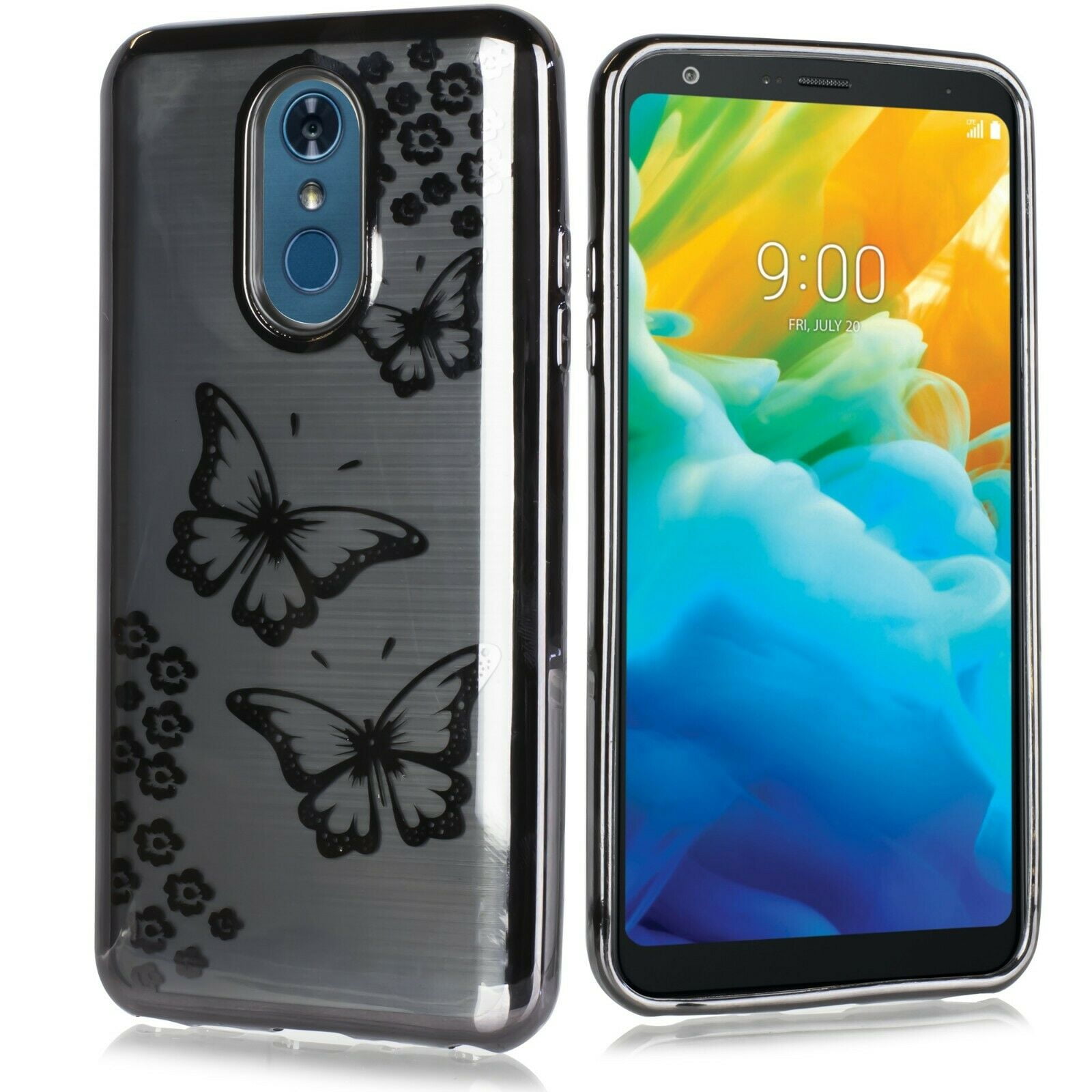 for 6.2" LG Stylo 4 Case, LG Q Stylus Graphic Brushed Raised Bevel ...
