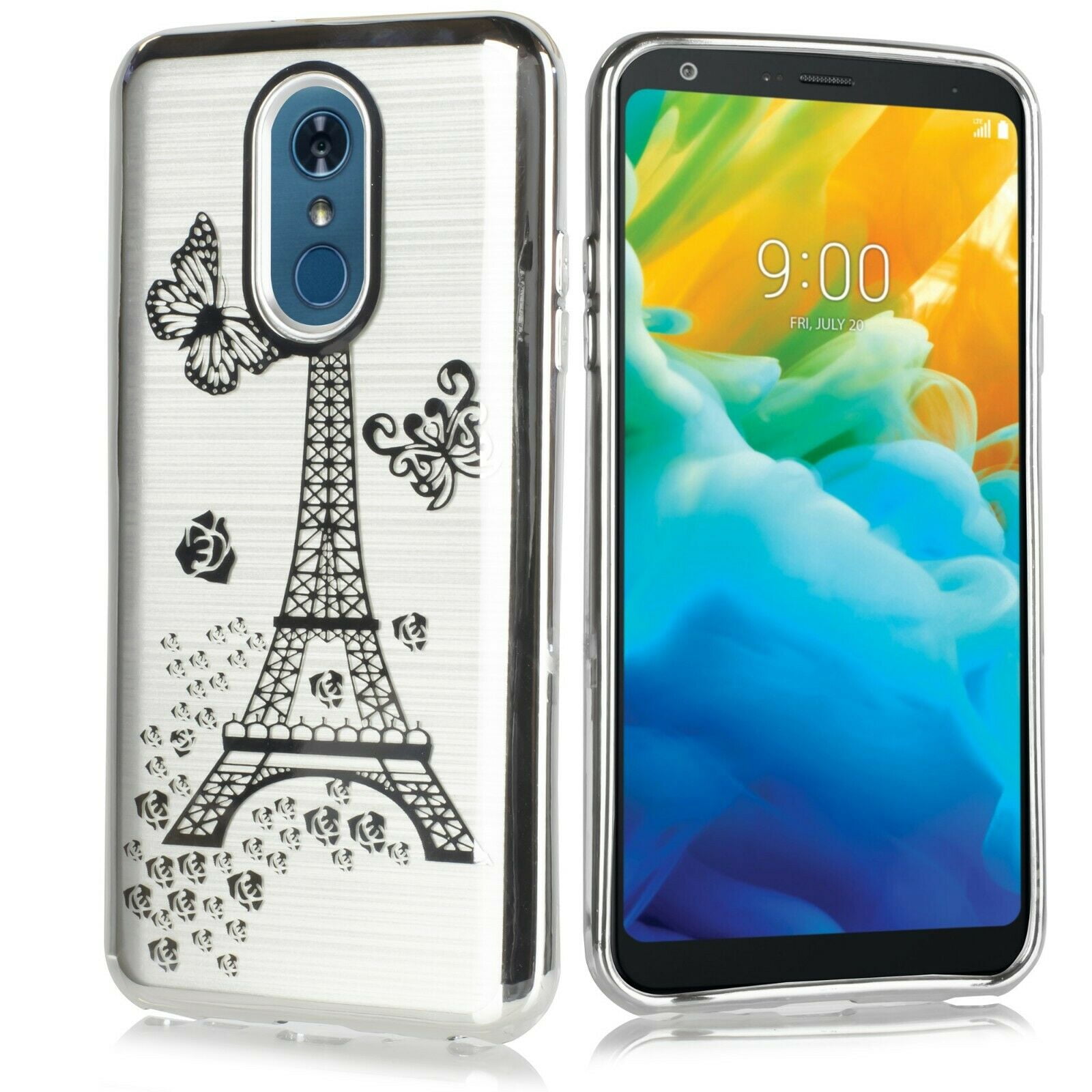 for 6.2" LG Stylo 4 Case, LG Q Stylus Graphic Brushed Raised Bevel ...