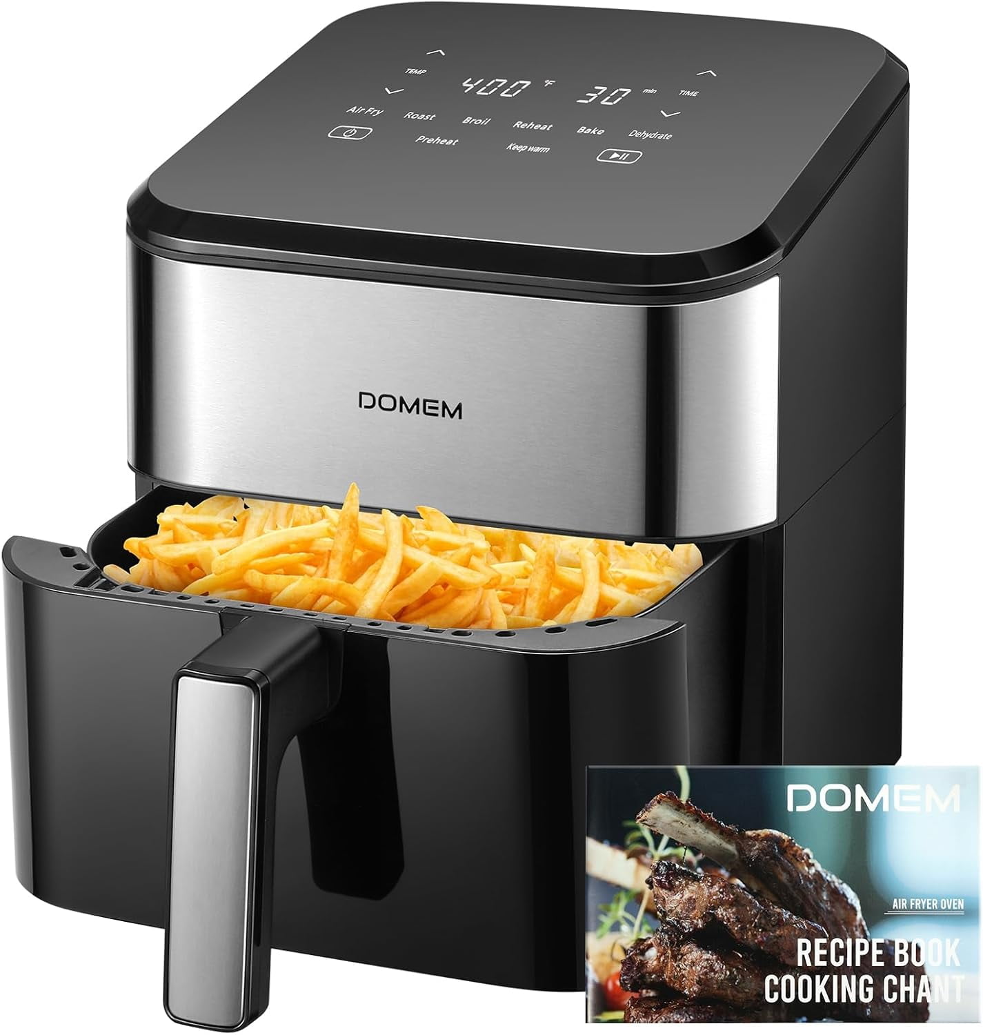 6.2 Qt 1500W Large Capacity Air Fryer with Non-Stick Basket, 8-in-1 ...