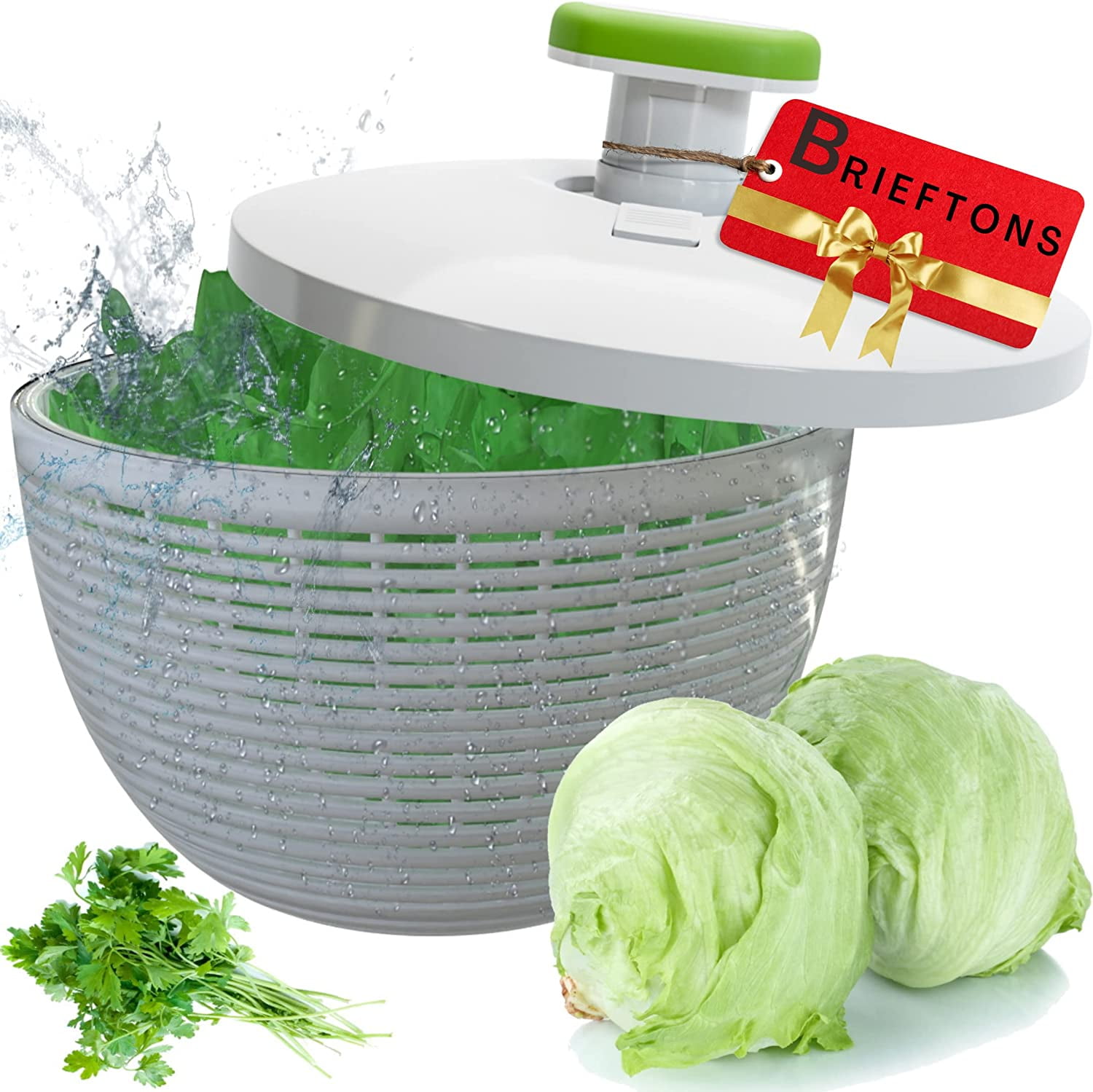 6.2-Quart Large Salad Spinner: Vegetable Washer Dryer Drainer Strainer ...