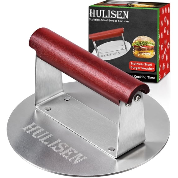 6.2" Stainless Steel Smashed Burger Press with Extra Wide Heat ...