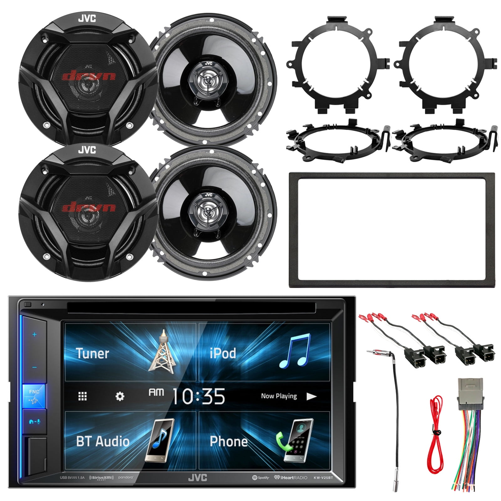 6.2" Touchscreen Double-DIN Bluetooth SiriusXM Car Audio Stereo ...