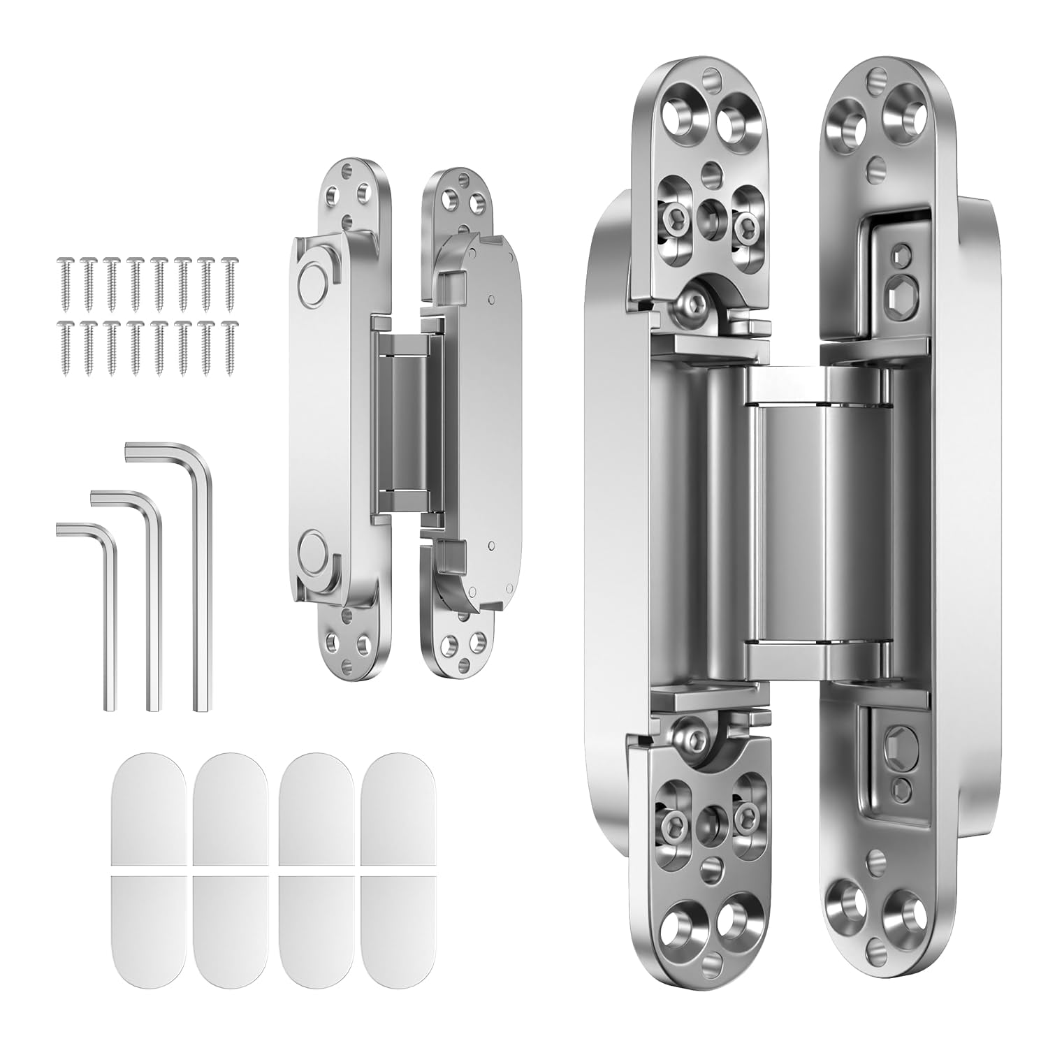 6" 2 pcs Hidden Hinges for Doors Invisible Hinges Concealed Zinc Alloy ...