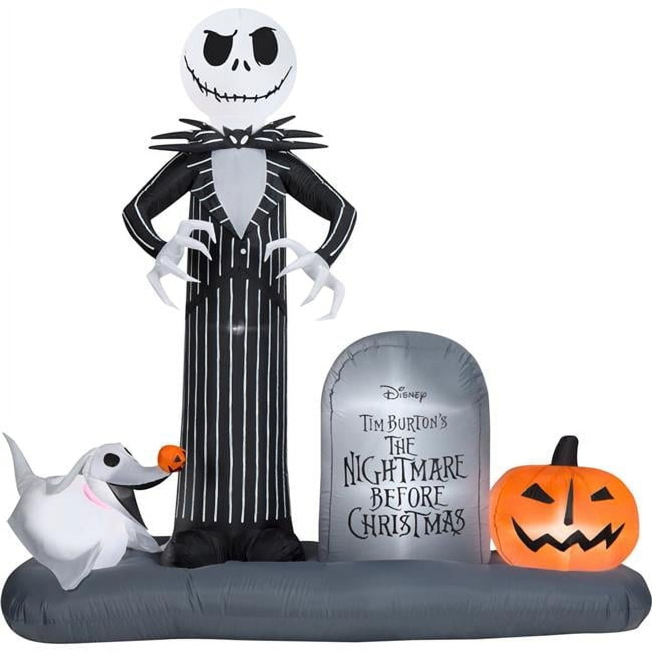 6.2 x 6.5 ft. Disney Jack Skellington Halloween Town Scene, Multi Color ...