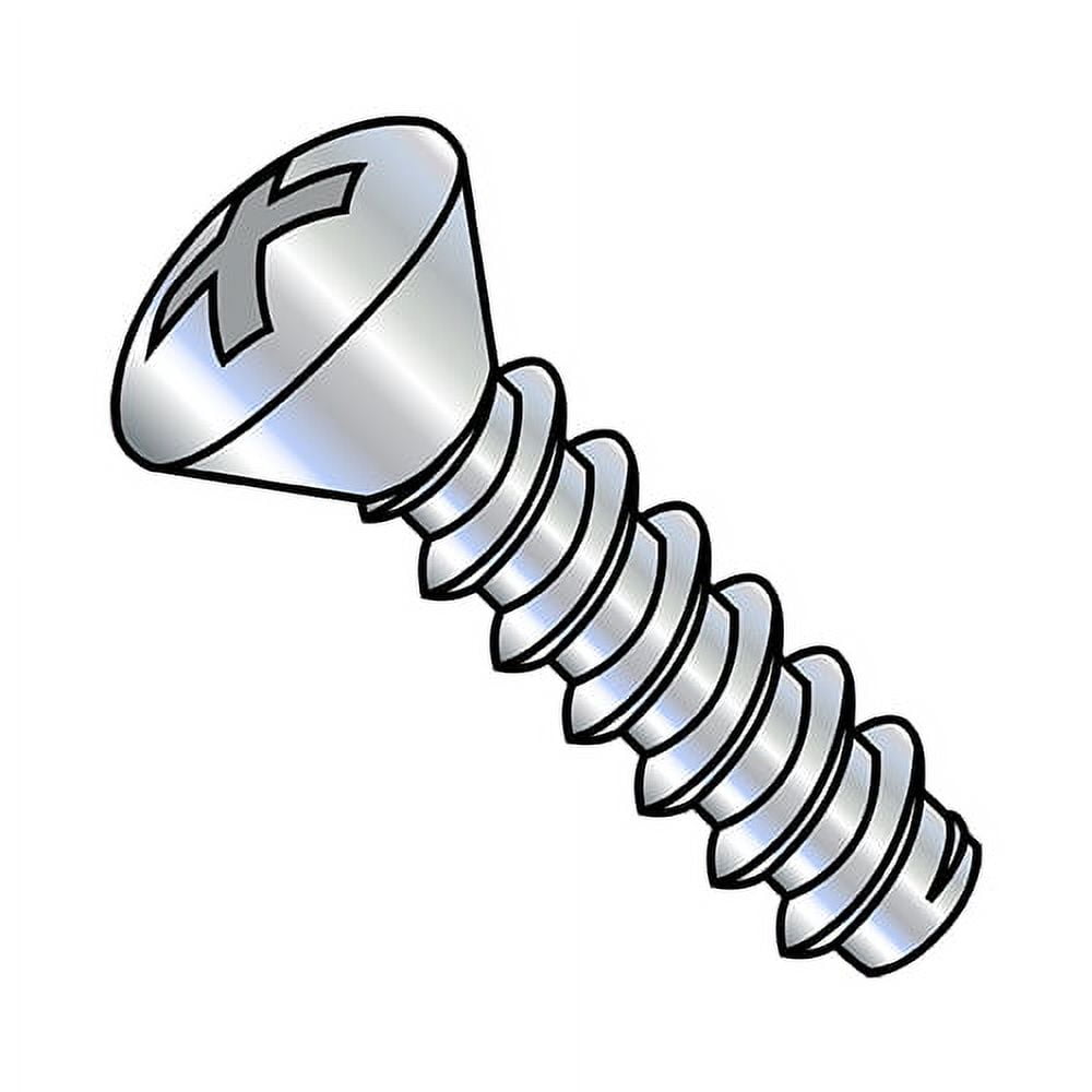 6-20X1/2 Phillips Oval Self Tapping Screw Type B Fully Threaded Zinc ...