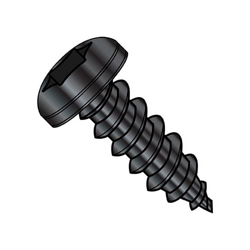 6-20X1/4 6 Lobe Pan Self Tapping Screw Type A B Fully Threaded Black ...