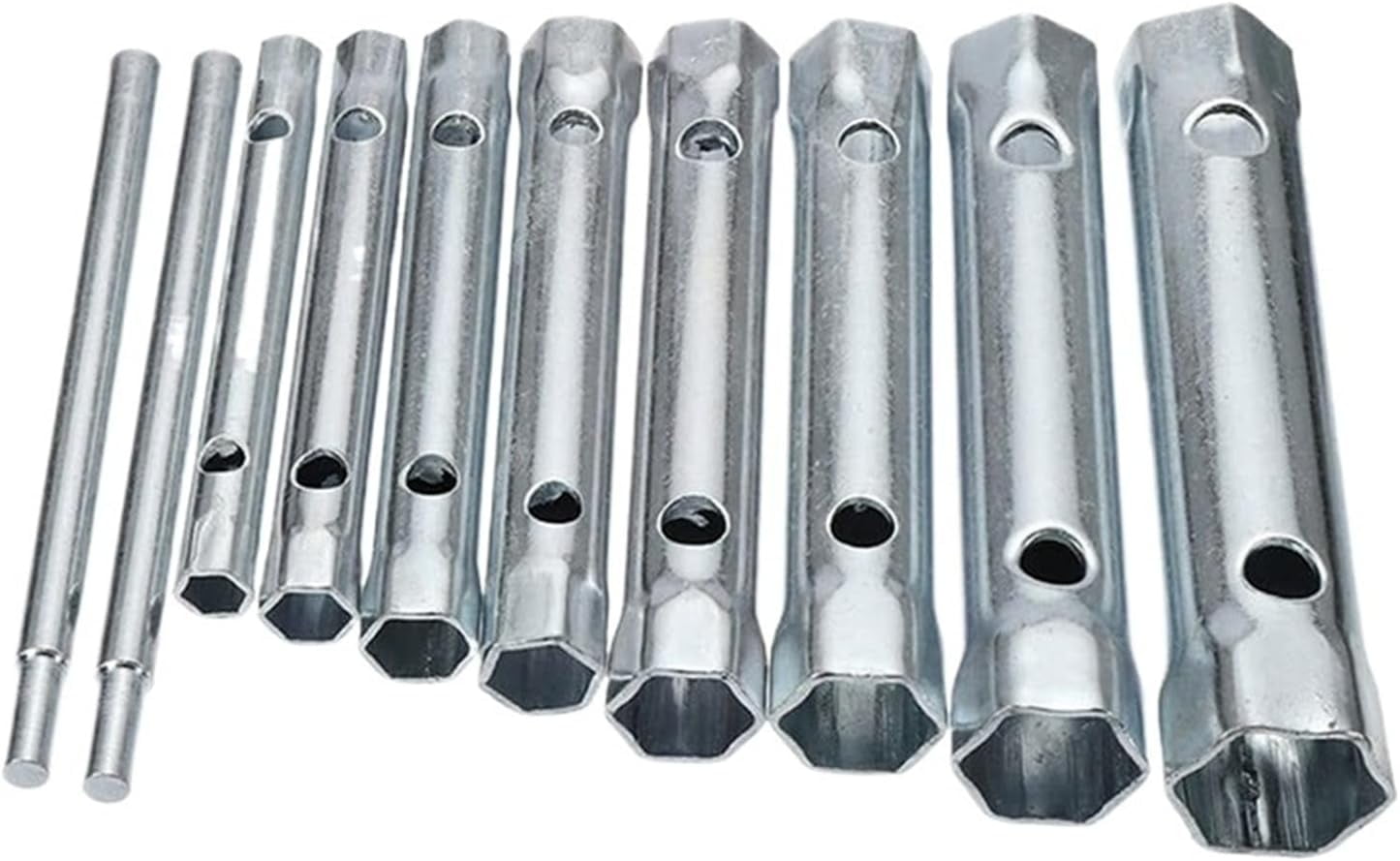 6-22 mm 10 Pcs Metric Tubular Box Wrench Set Tube Bar Double Ended for ...