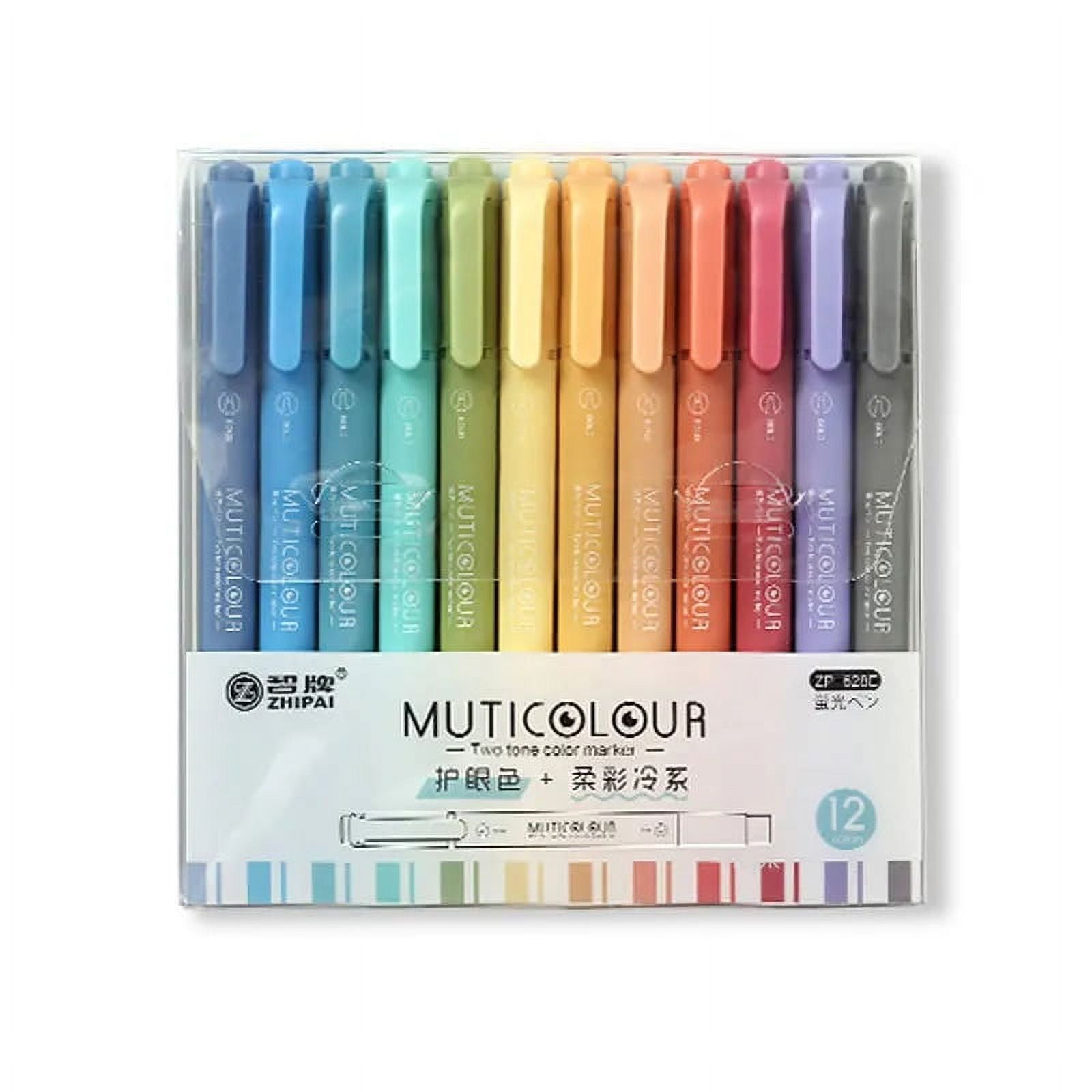 6/24 Colors/box Morandi Retro Double Headed Highlighter Pen Vintage ...