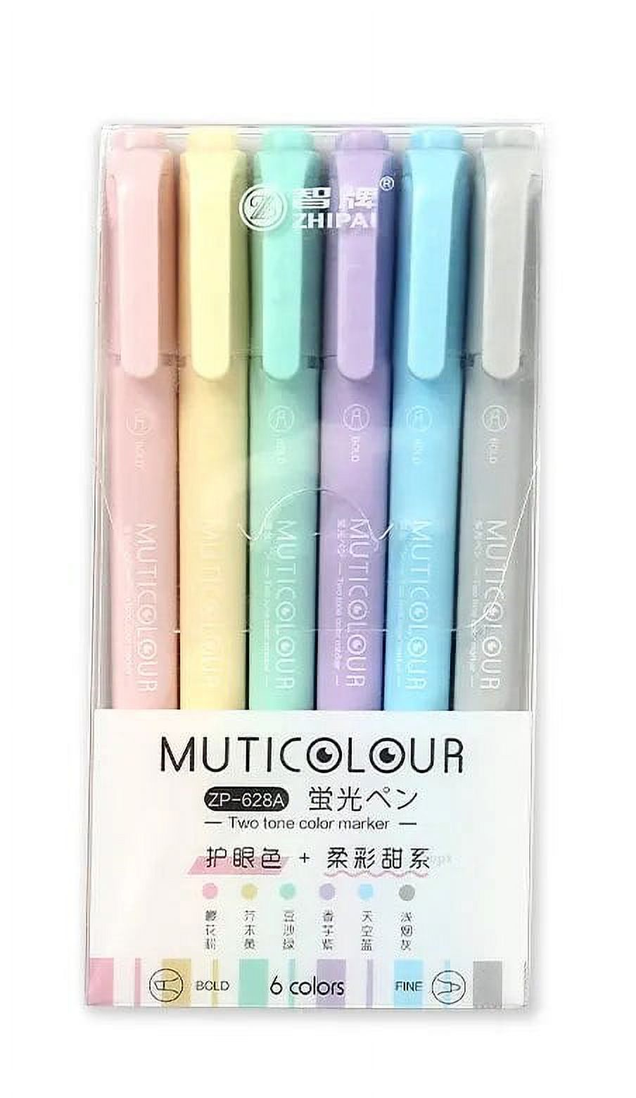 6/24 Colors/box Morandi Retro Double Headed Highlighter Pen Vintage ...