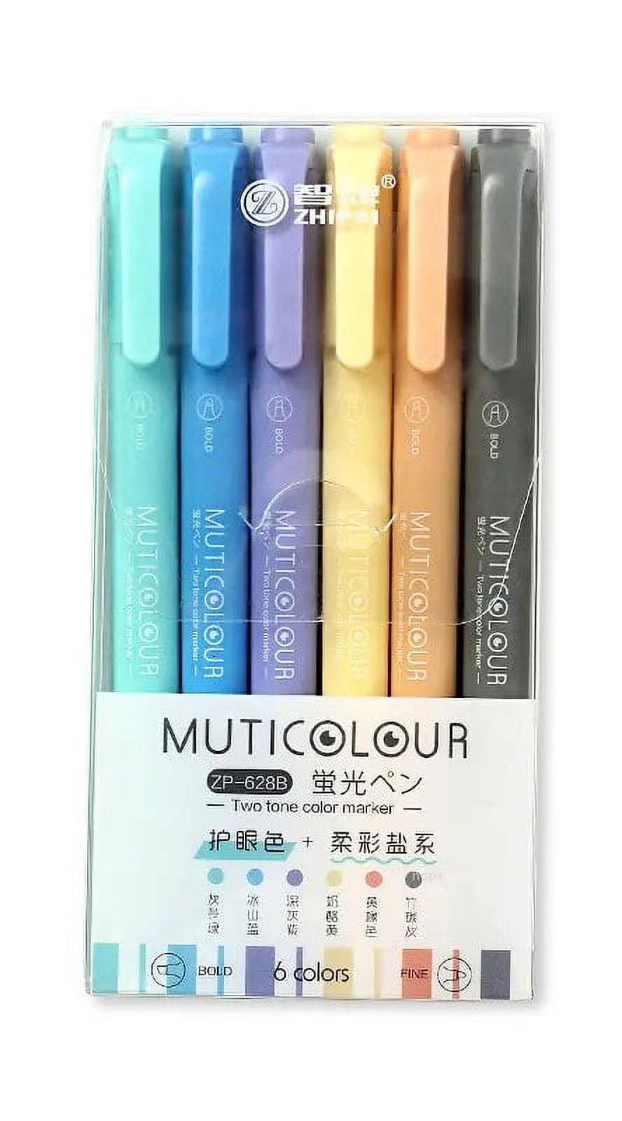 6/24 Colors/box Morandi Retro Double Headed Highlighter Pen Vintage ...