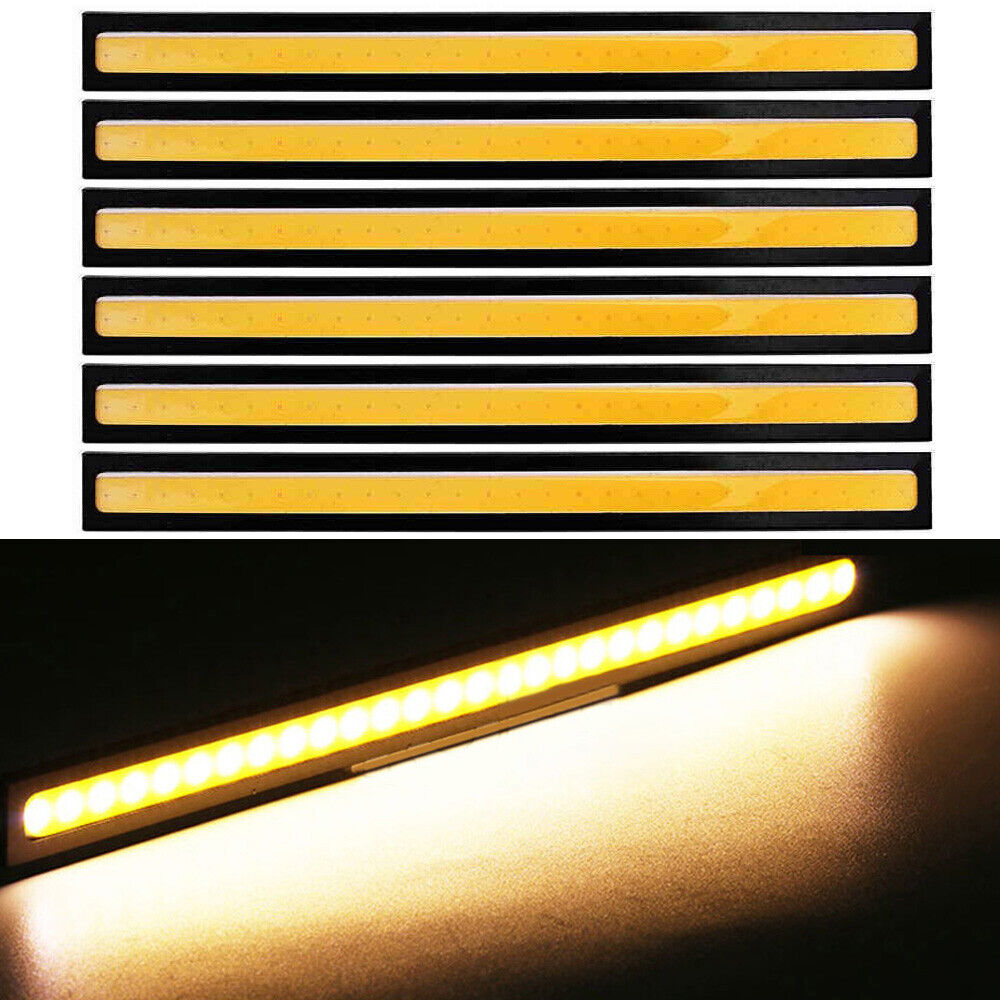 6~24 PACKS 12V LED Strip DRL Daytime Running Lights Fog COB Car Lamp EBS - Walmart.com