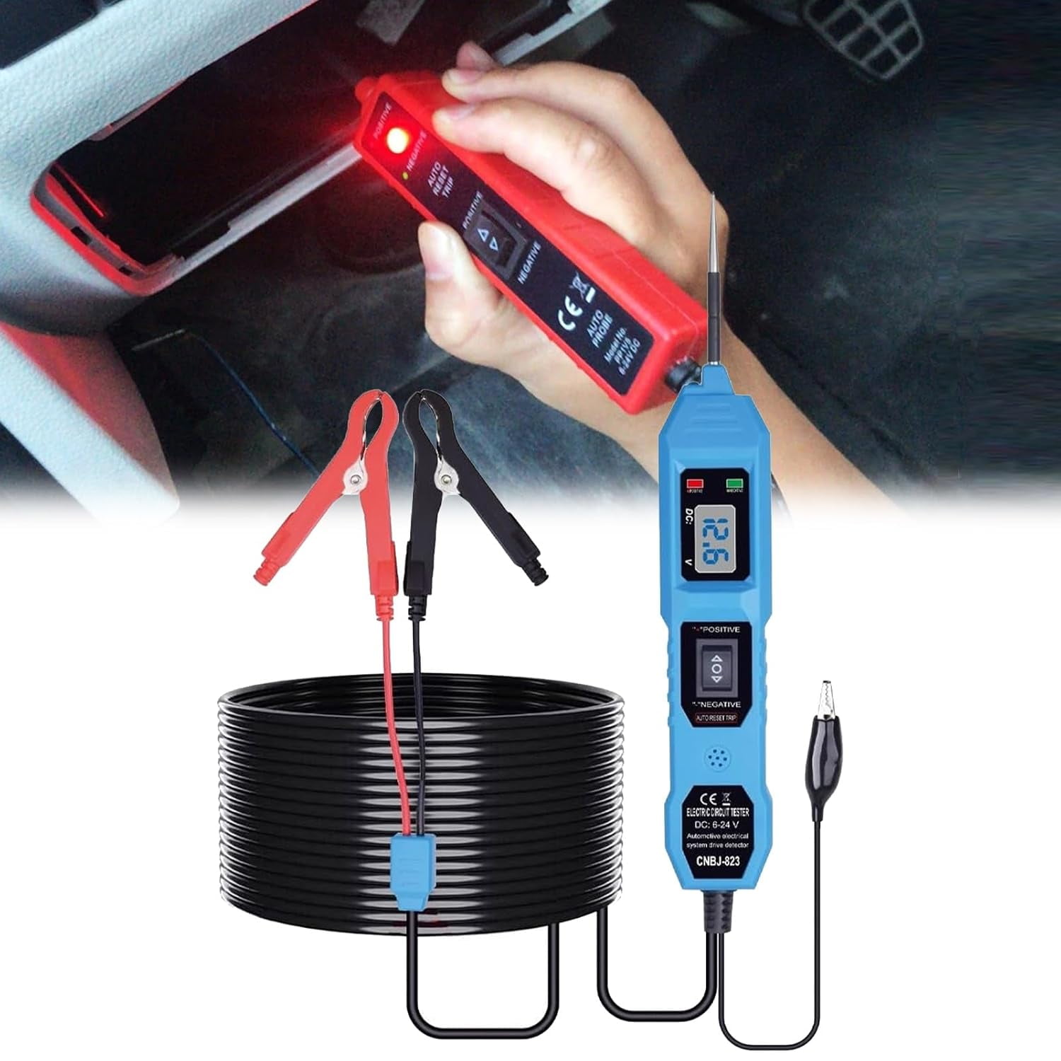 6-24V DC Automotive Electrical System Tester, Power Circuit Probe ...