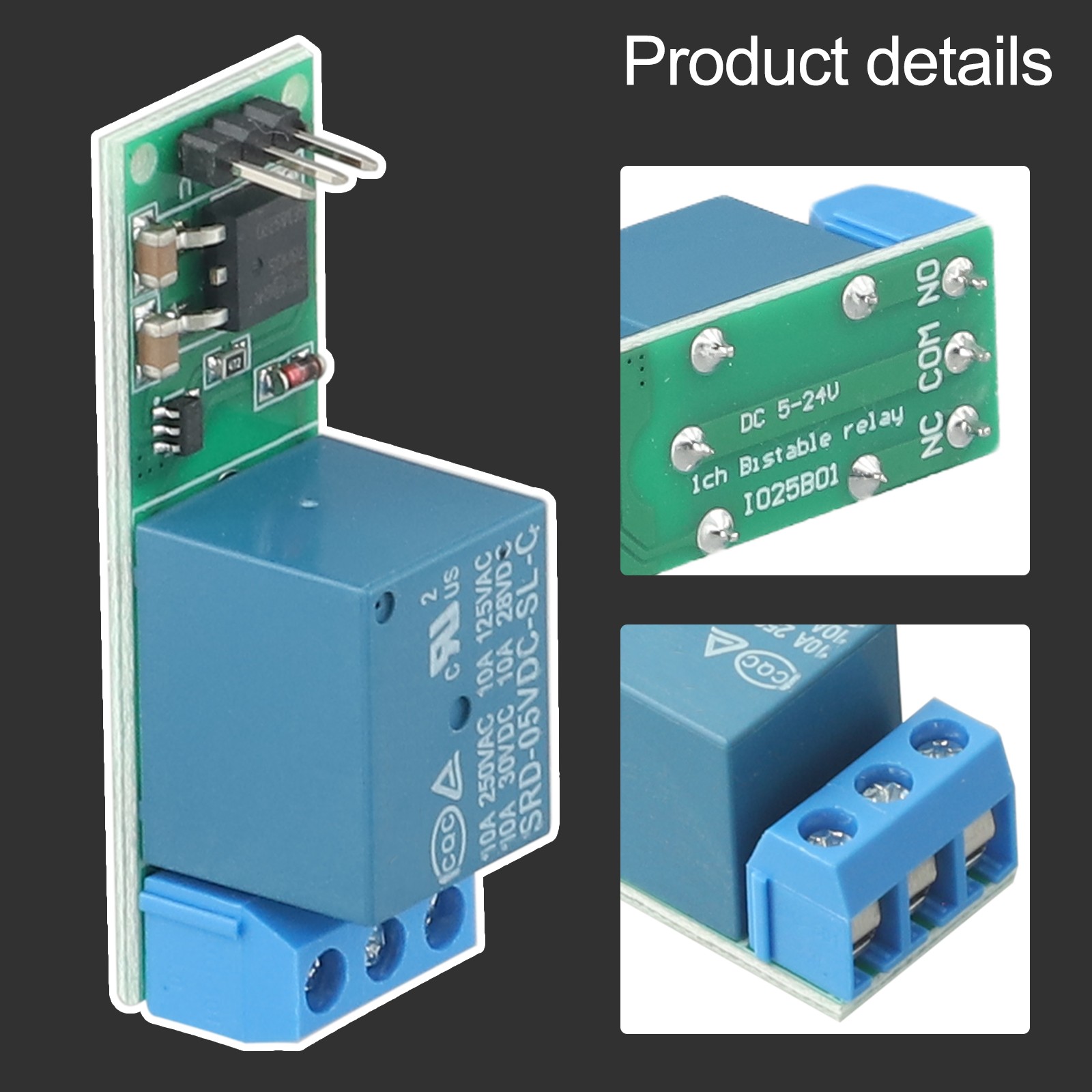 6-24V Flip-Flop Latch Relay Bistable Self-Locking Low Pulse Trigger ...