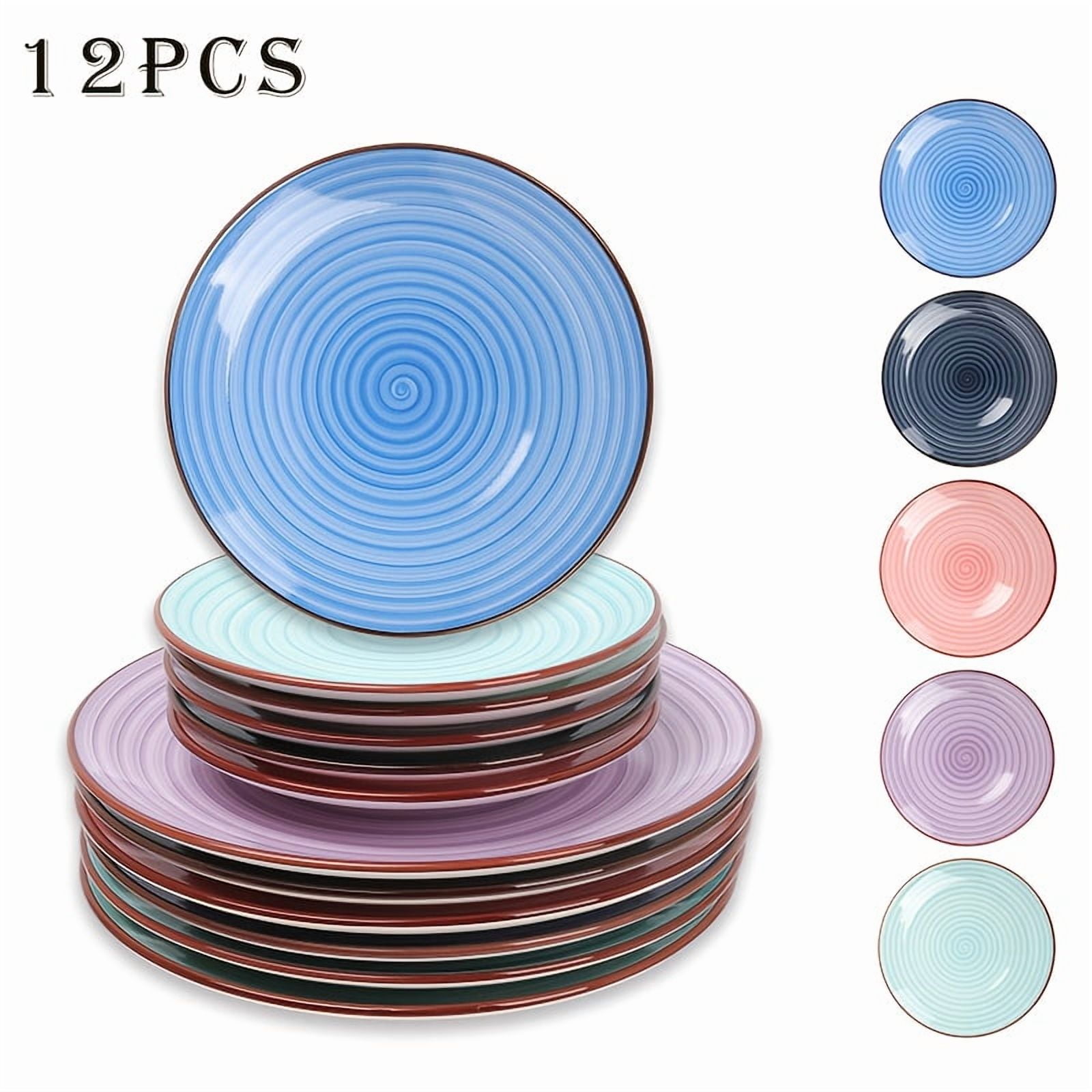 6/24pcs Dinnerware Set Service For 6, Stoneware Set, Bowls Set, Dishes Set, Including Dinner ...