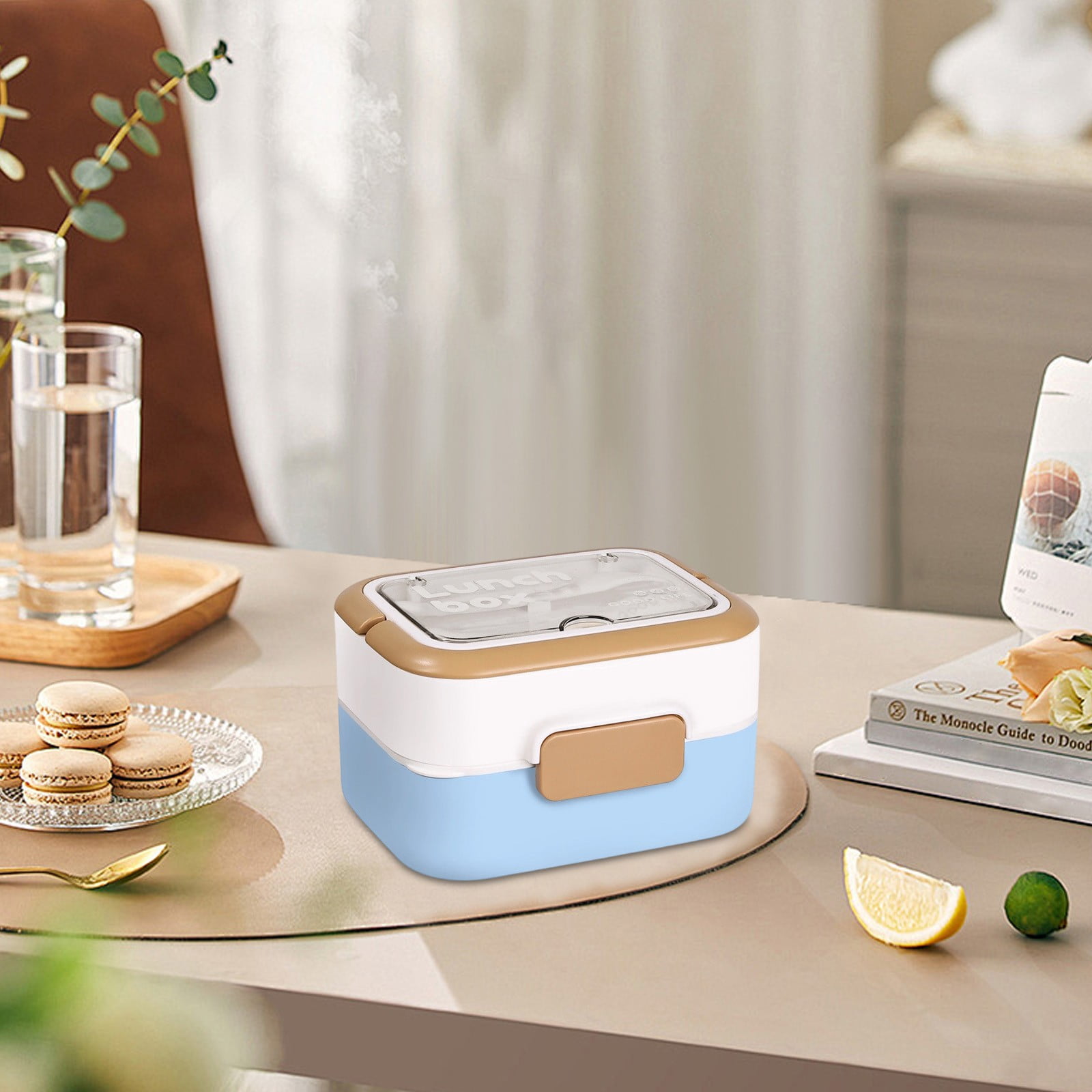 6.24x5.15x4.09 Inches Portable Breakfast Bowl with Lid Microwave Safe ...