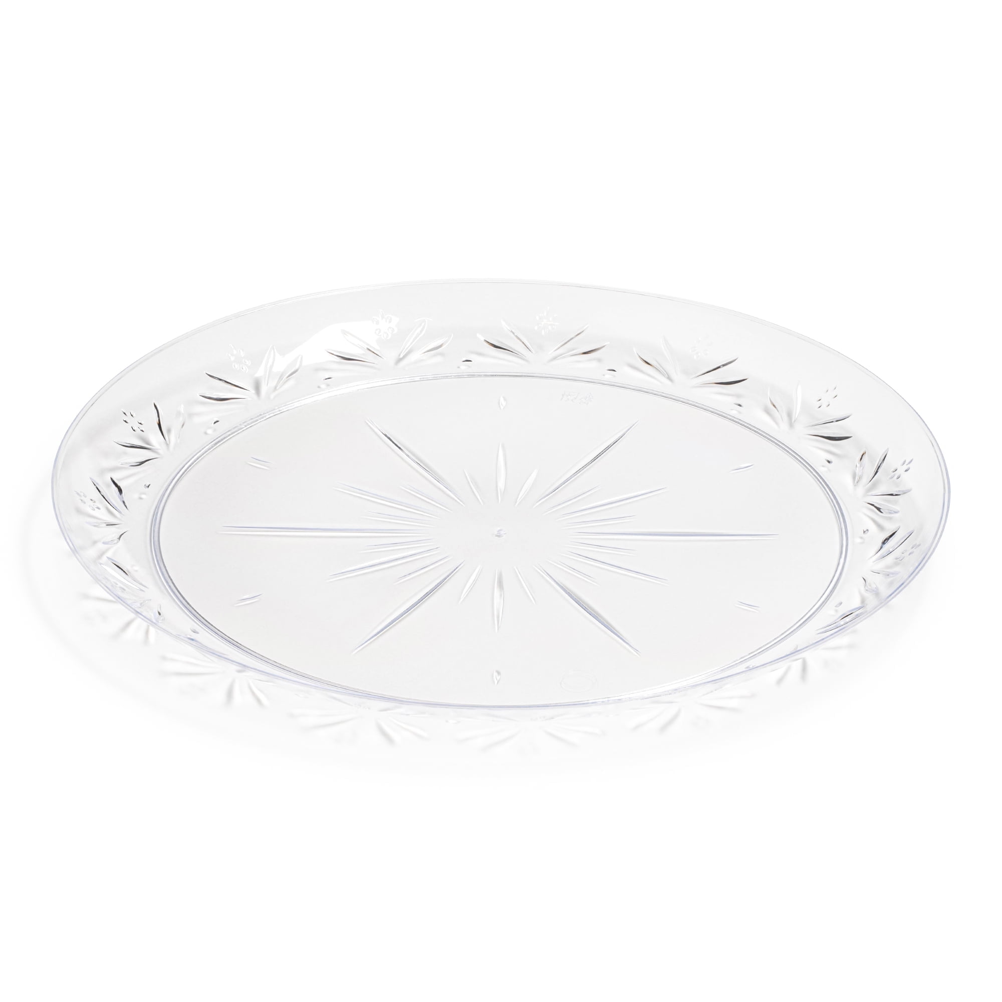 Smarty 6.25" Clear Floral Round Disposable Plastic Pastry Plates 240ct ...