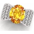 6.25 Ct Natural Yellow Sapphire Gemstone Panchdhatu Silver Plated ...