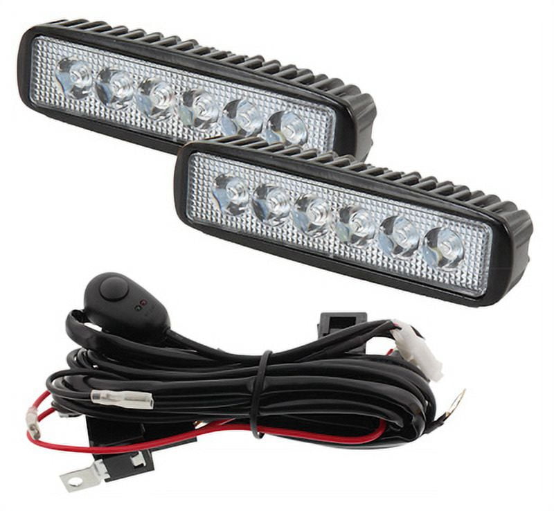 6.25" LED Light Bar With Six 3W LED's For A Total Of 18W Includes W ...