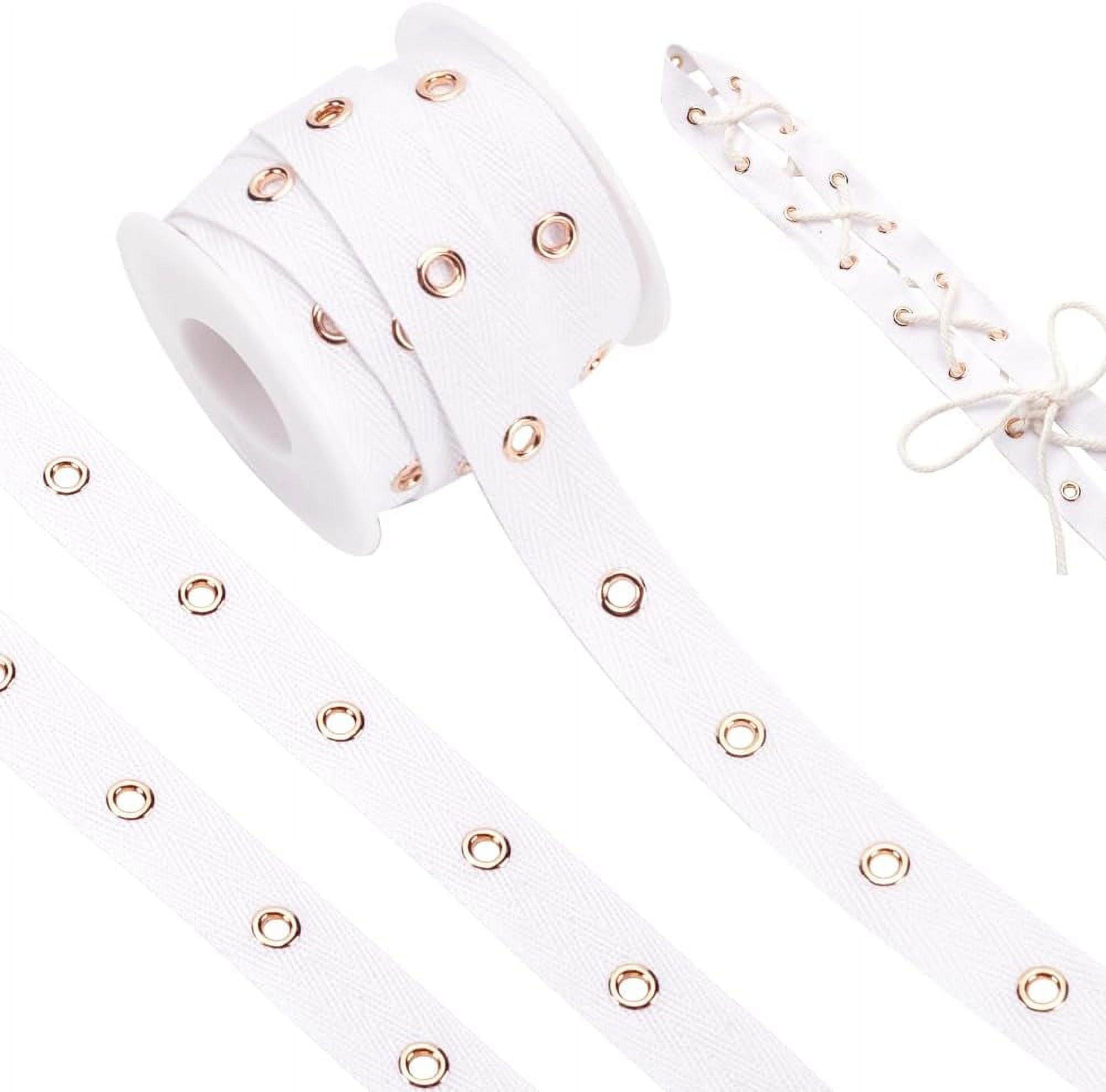 6.25 Yards White Cotton Grommet Eyelet Twill Tape Trim 3/4 inch Wide ...