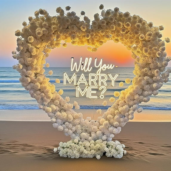 6.2FT Heart Arch Stand for Proposal Wedding Backdrop Stand Wedding ...