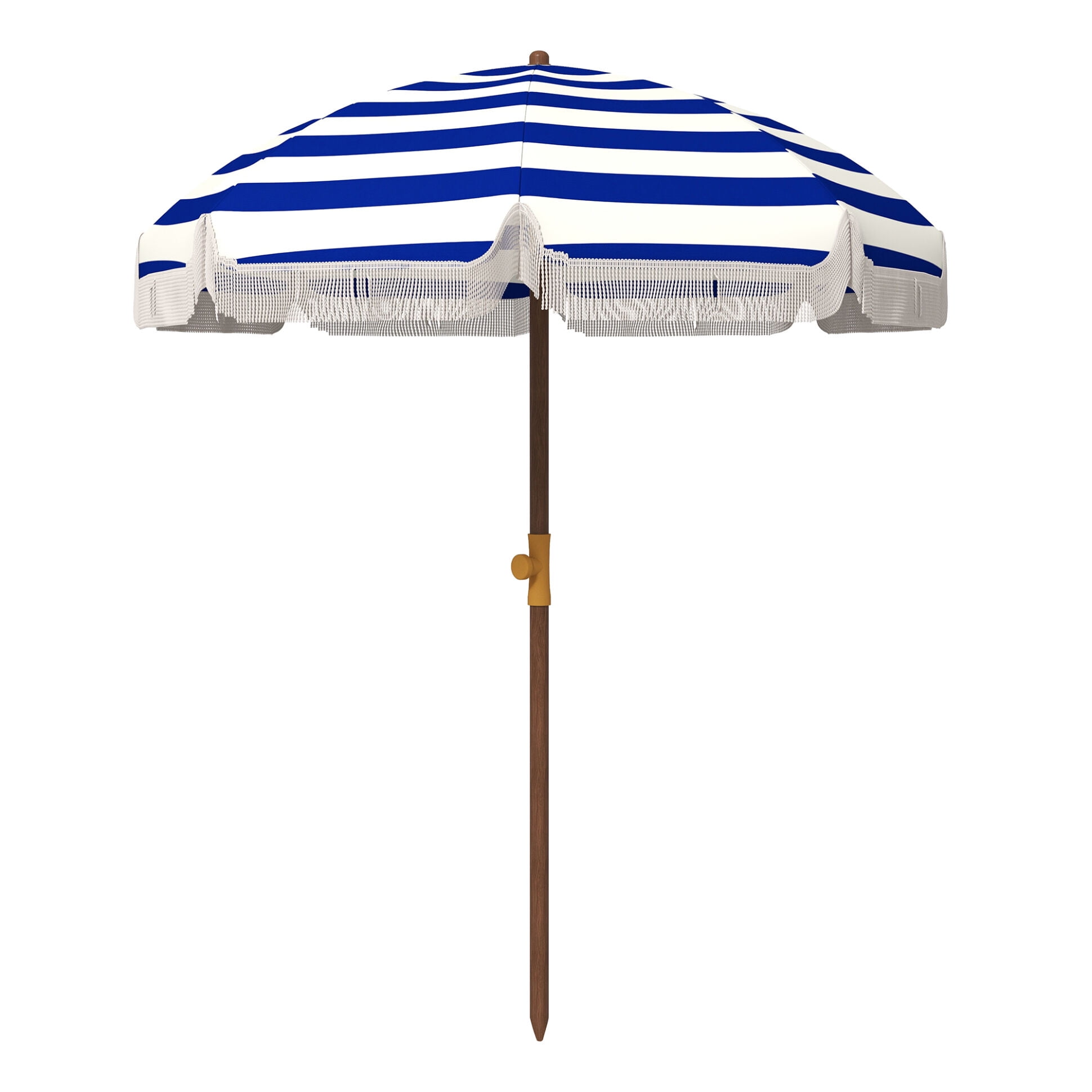 6.2Ft Portable Beach Umbrella, UV 40+ Ruffled Outdoor Umbrellas with ...