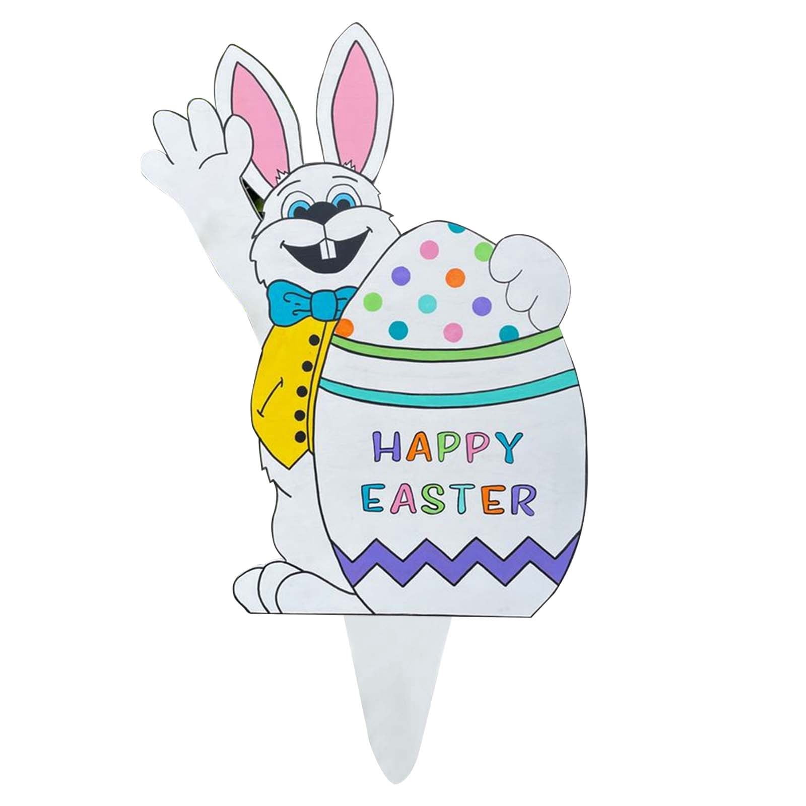 6/3//1pcs Easter Bunny Yard Decorations Outdoor Bunnies Yard Signs With ...