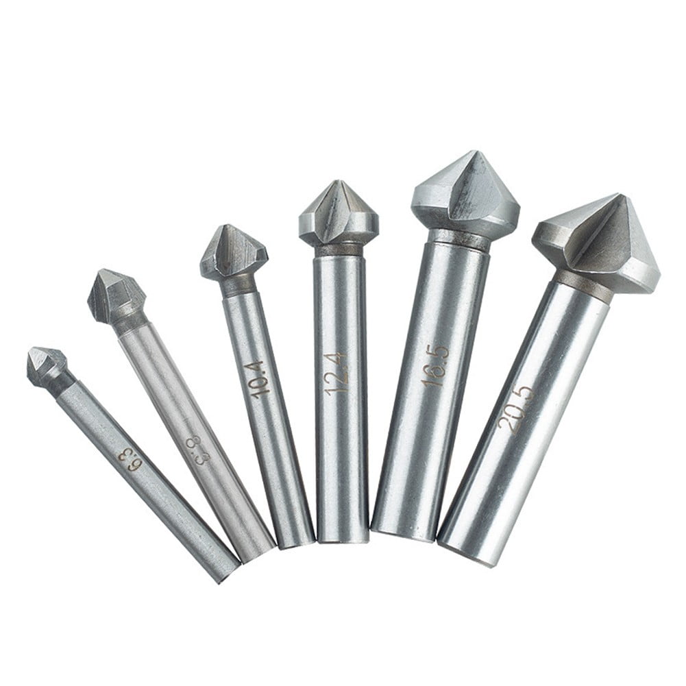 6.3-20.5Mm Round Shank 3 Flute 90 Degree Chamfering Cutter Countersink ...
