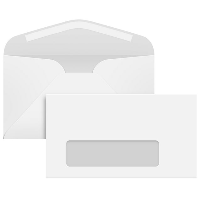 #6 3/4 White Window Envelopes, Reply Business Envelopes for Checks ...