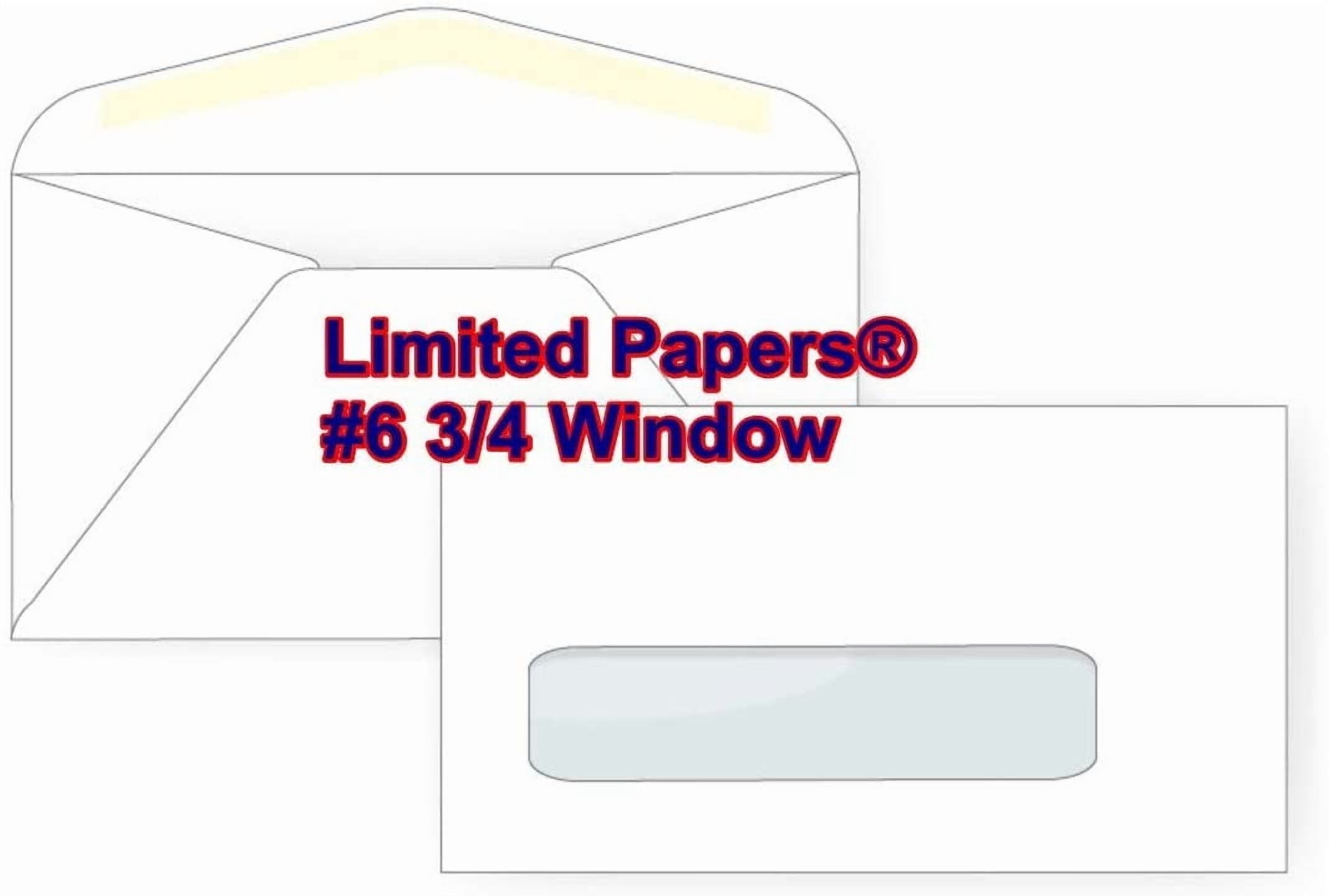 #6 3/4 Window Envelope - 24# White (3 5/8 x 6 1/2) (2500) - Walmart.com