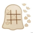 6 3/4" x 7 1/2" DIY Unfinished Wood Ghost Tic-Tac-Toe Game Board Wood ...