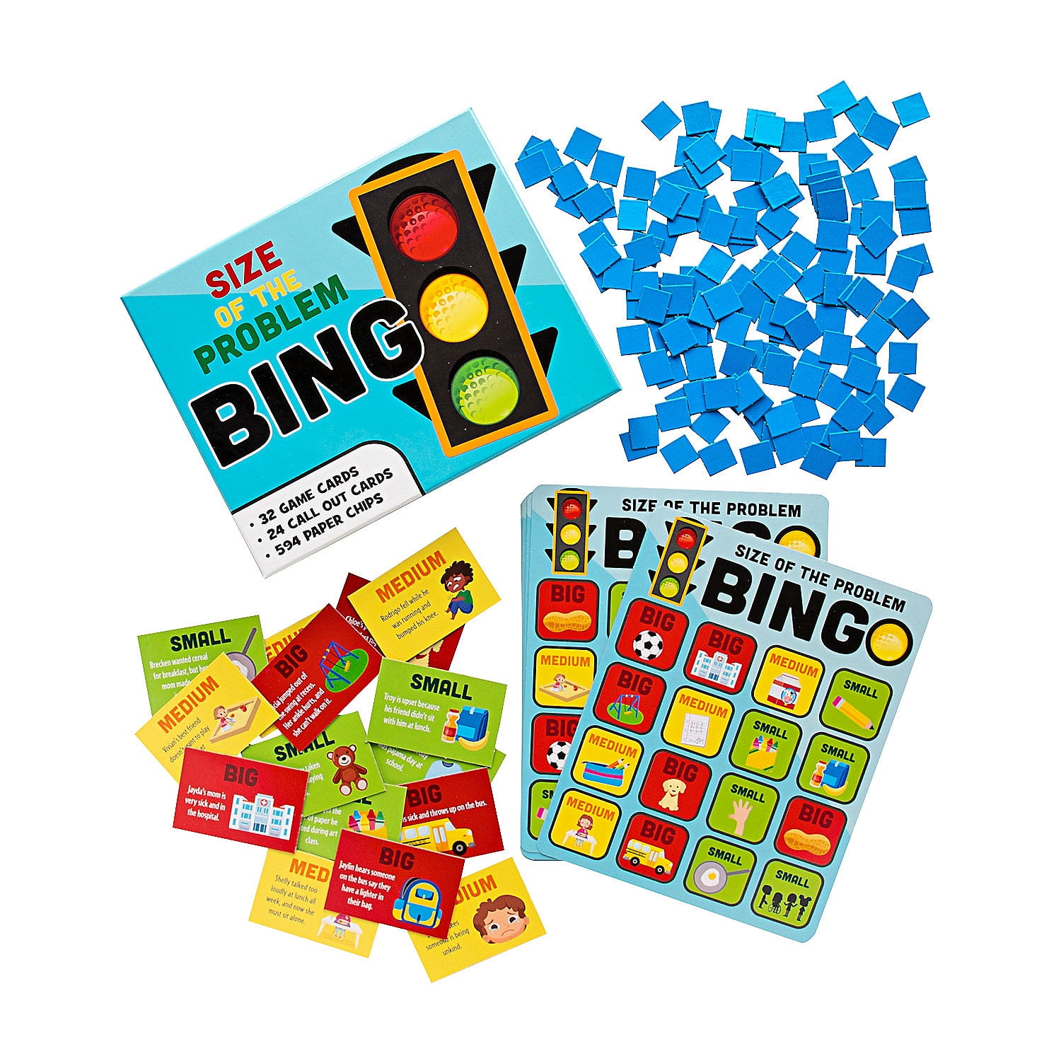 6 3/4" x 8 1/2" Size of the Problem Emotions Bingo Game - 650 Pieces ...