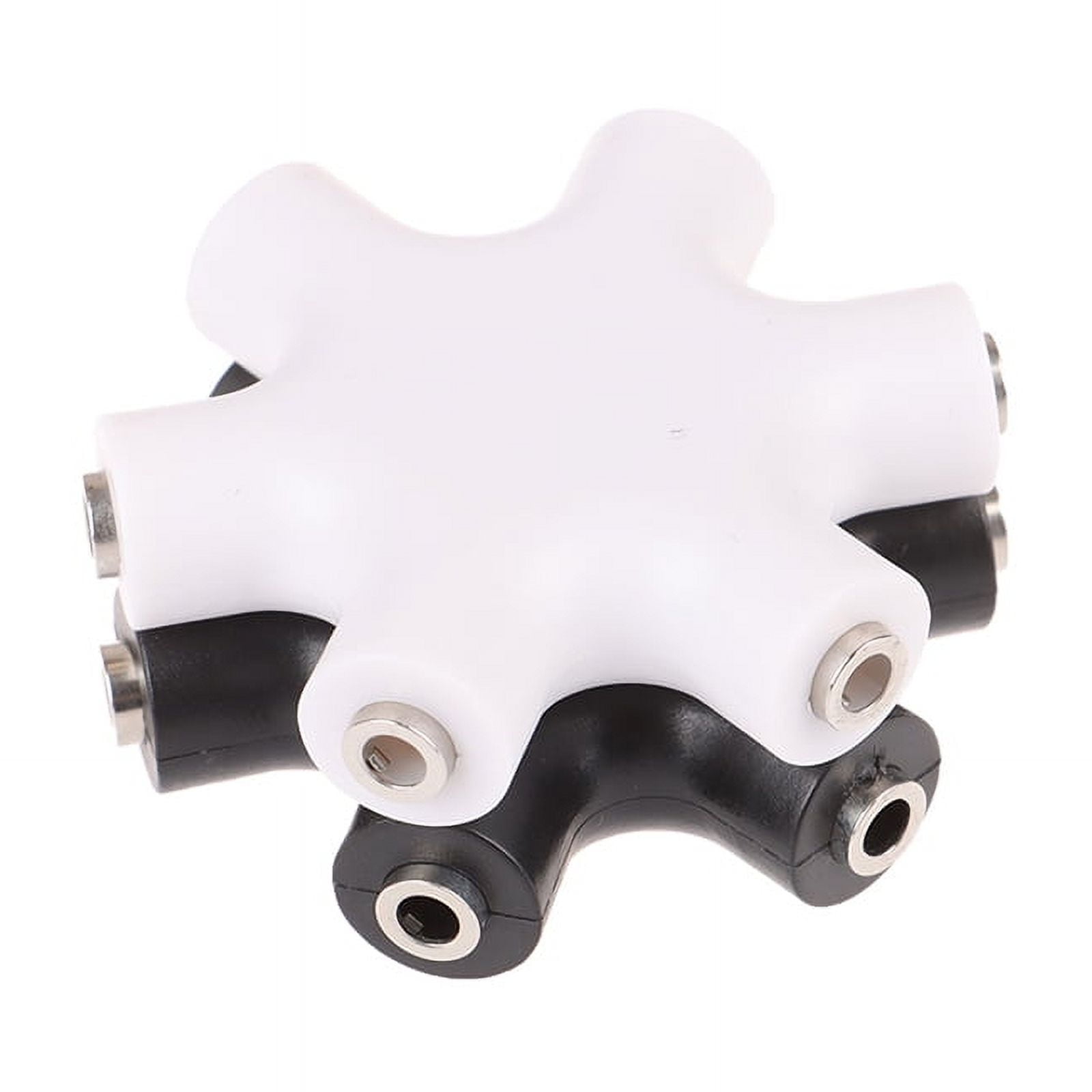 6*3.5mm Way Multi Port Hub Aux Headphone jack Splitter Audio Cable ...