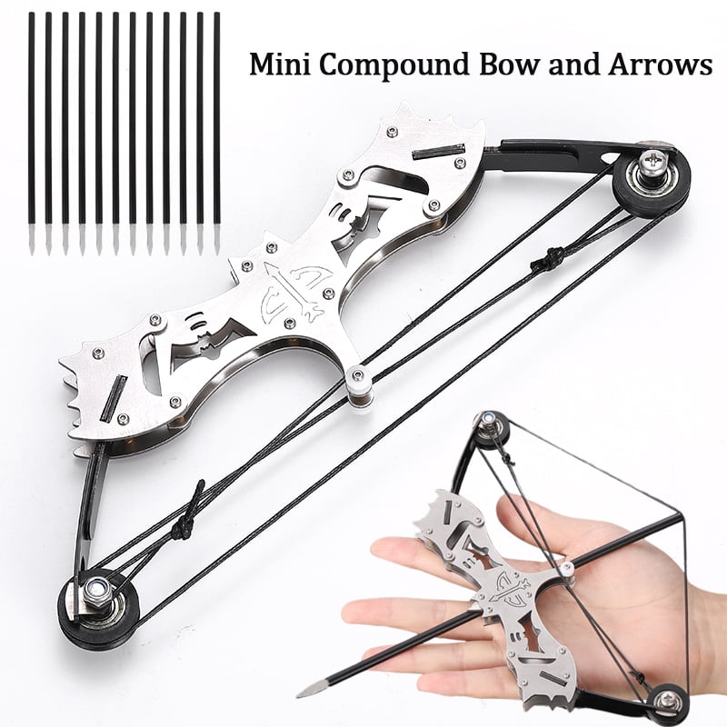 6.3"/9"Mini Archery Bow Set - Metal Compound Bow for Hunting & Shooting ...
