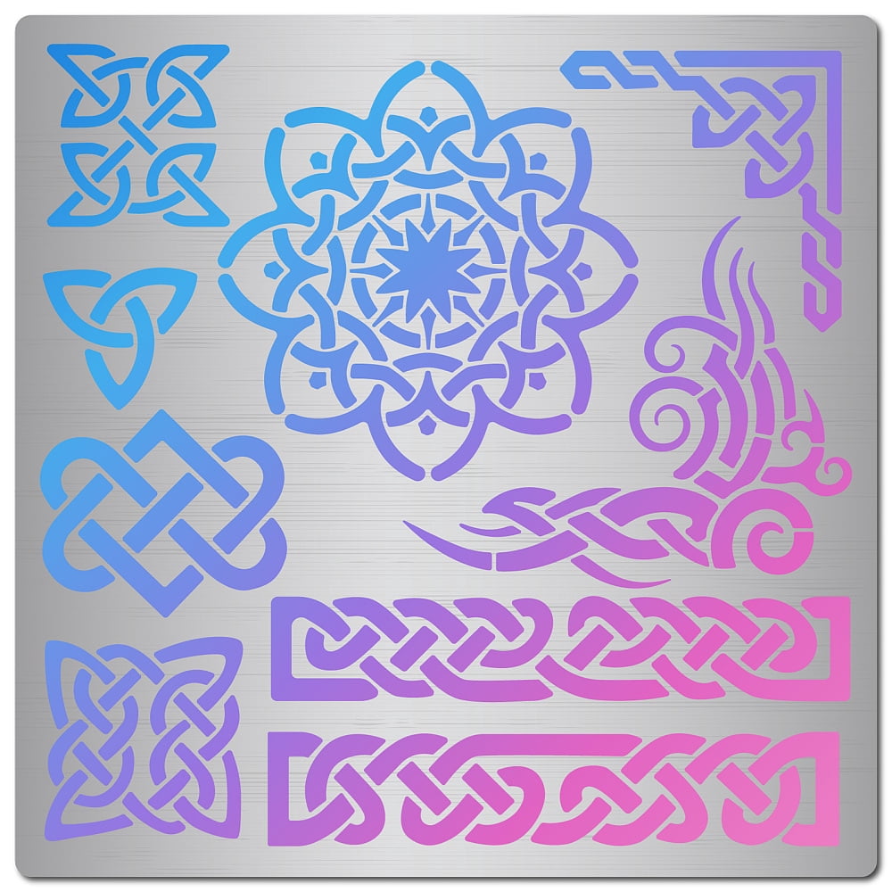 6.3" Celtic Knot Stencil Symbol Witchery Reusable Stainless Steel ...