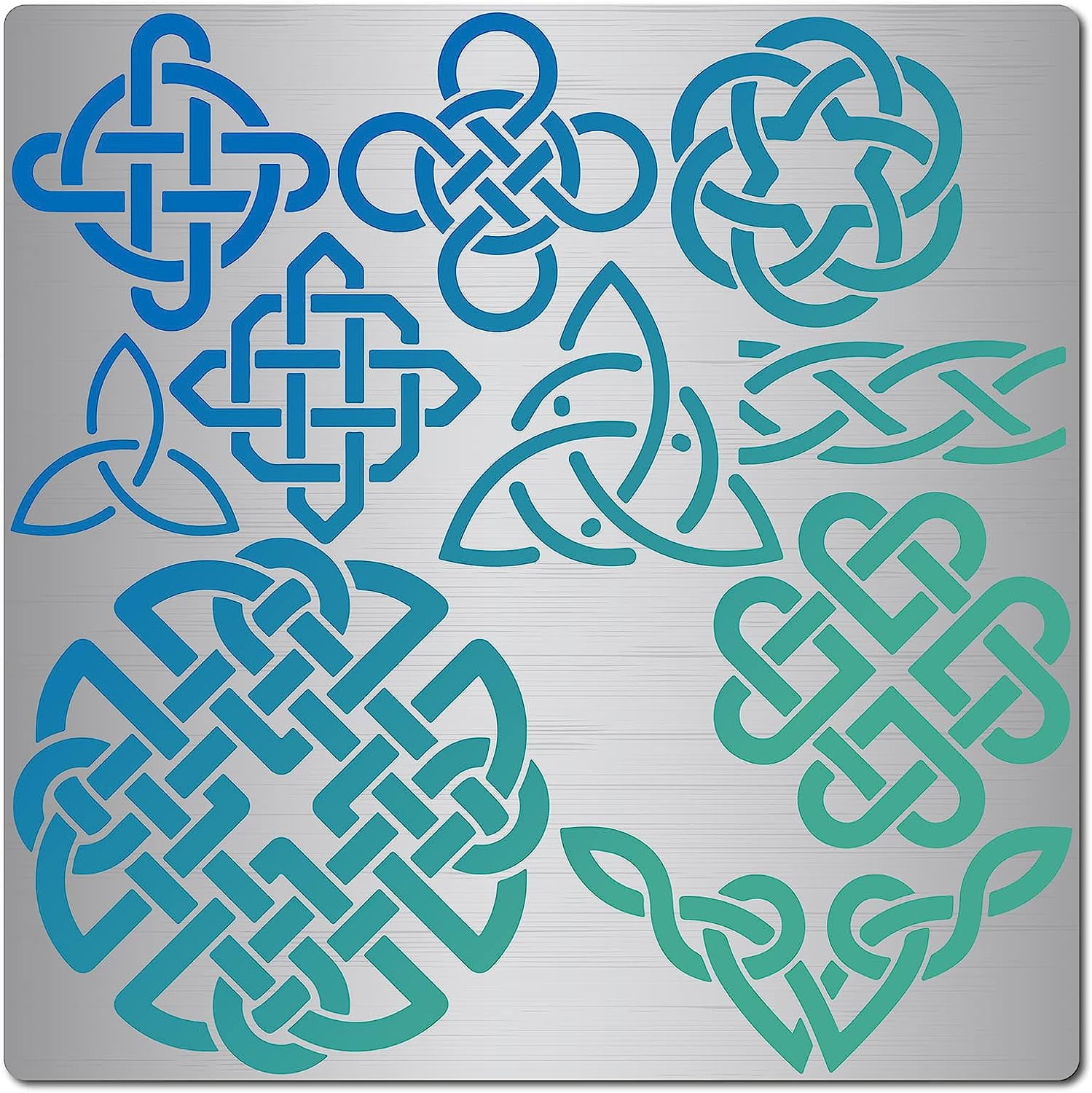 6.3 Inch Celtic Knots Metal Stencil Chinese Knot Pattern Stainless ...