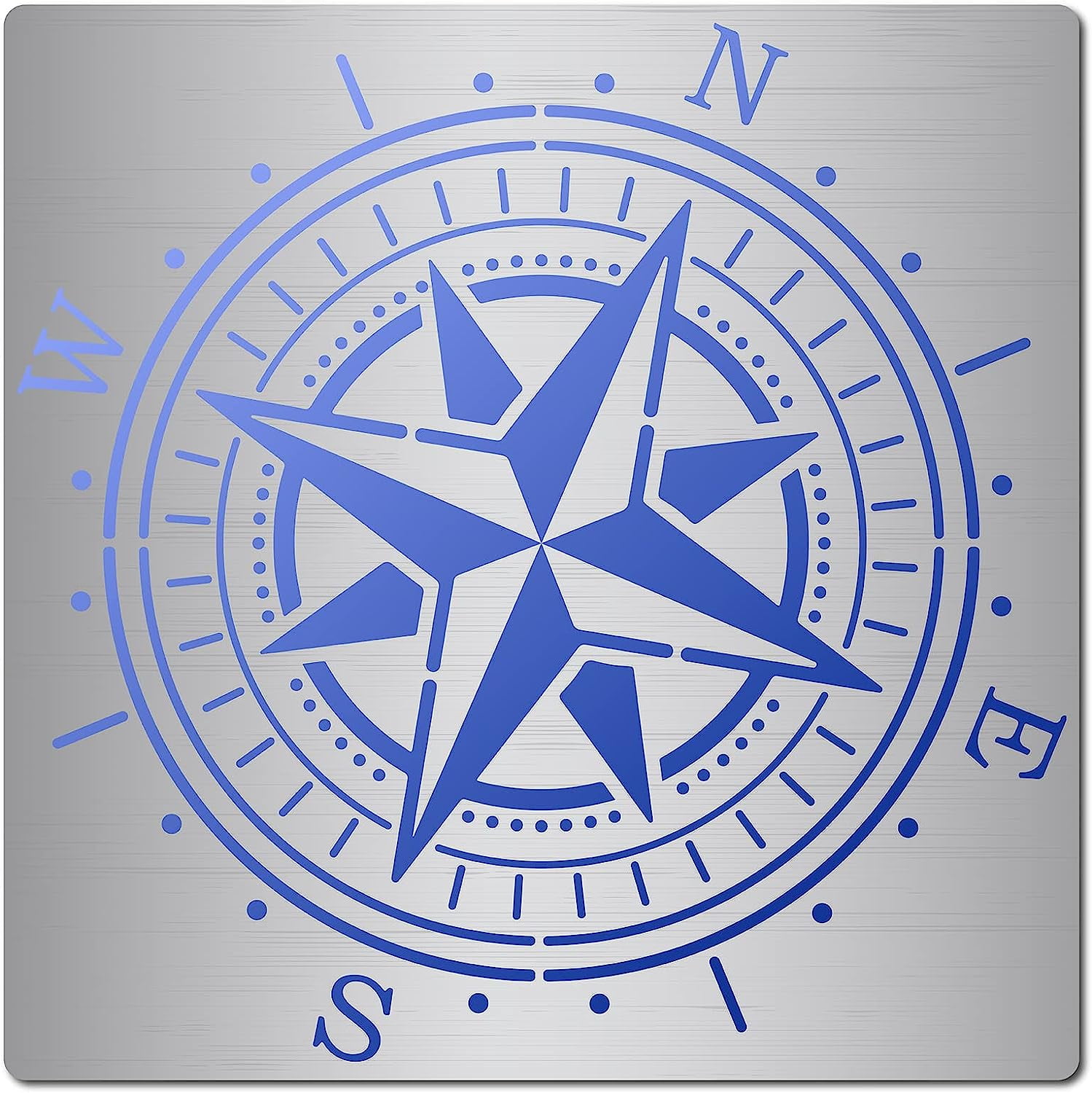 6.3 Inch Compass Metal Stencil Stainless Steel Painting Template ...