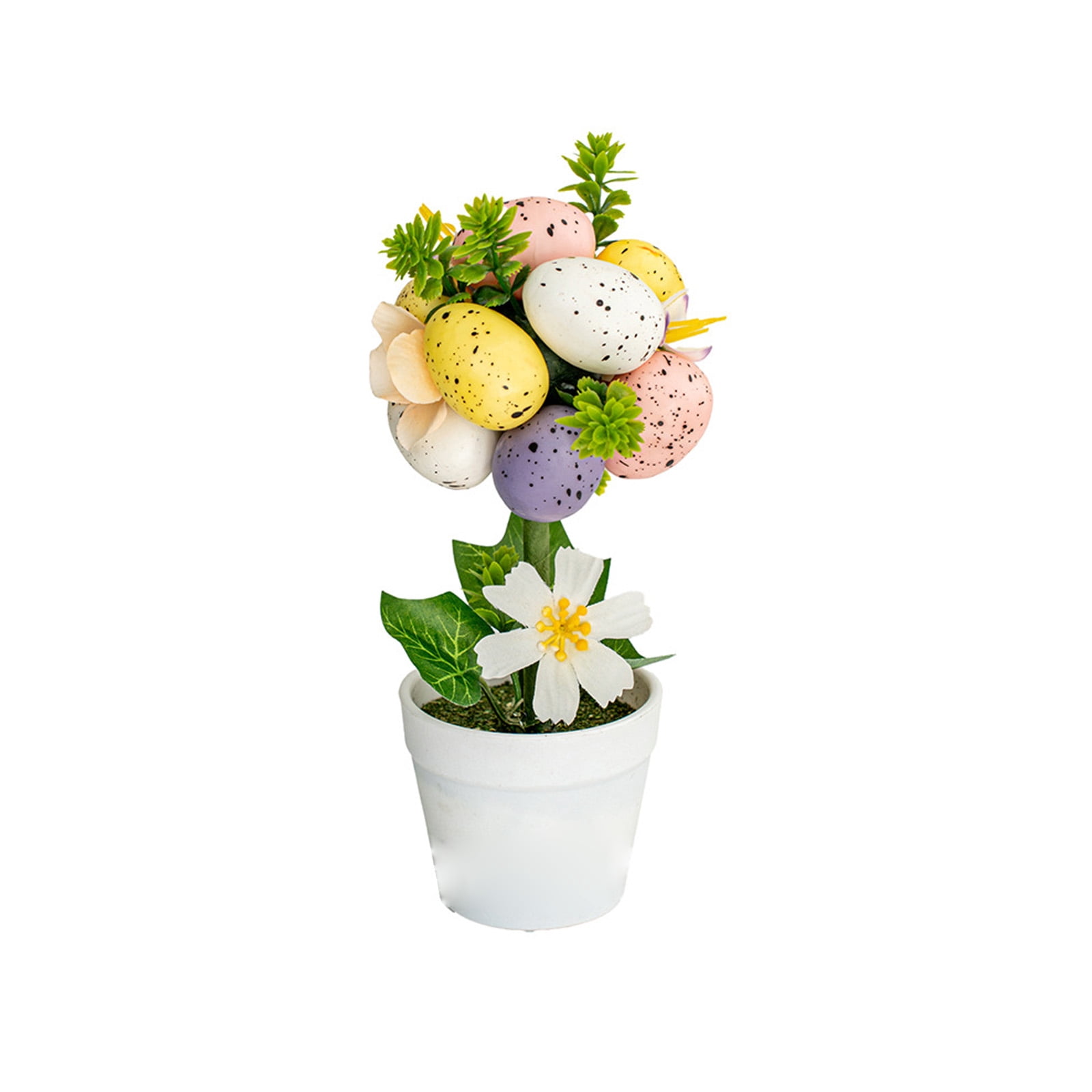 6.3 Inch Easter Egg Potted Plant Decorations, Spotted Egg Flower Pot ...