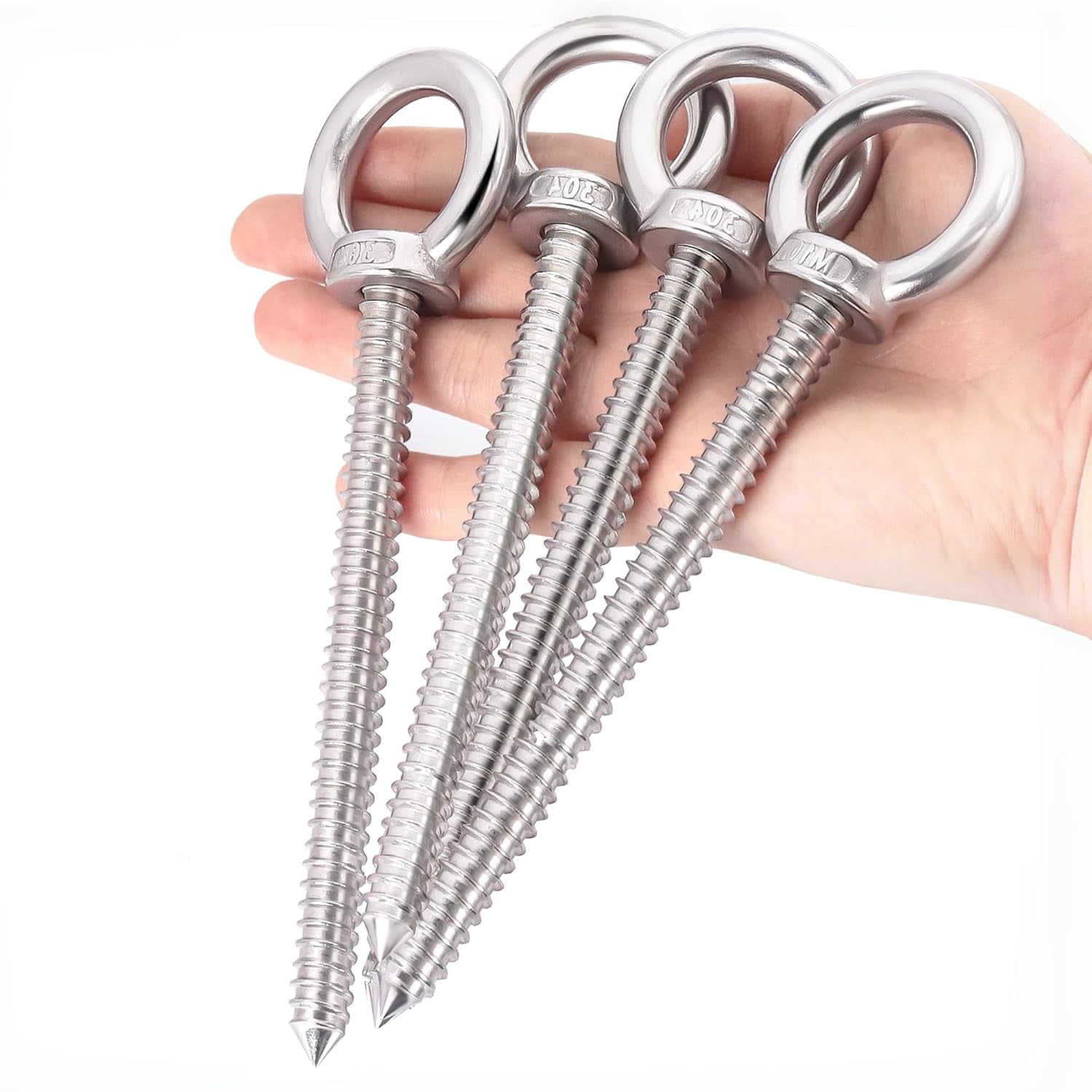 6.3 Inch Heavy Duty Eye Hooks M10 Self Tapping Eyelet Screw Load ...
