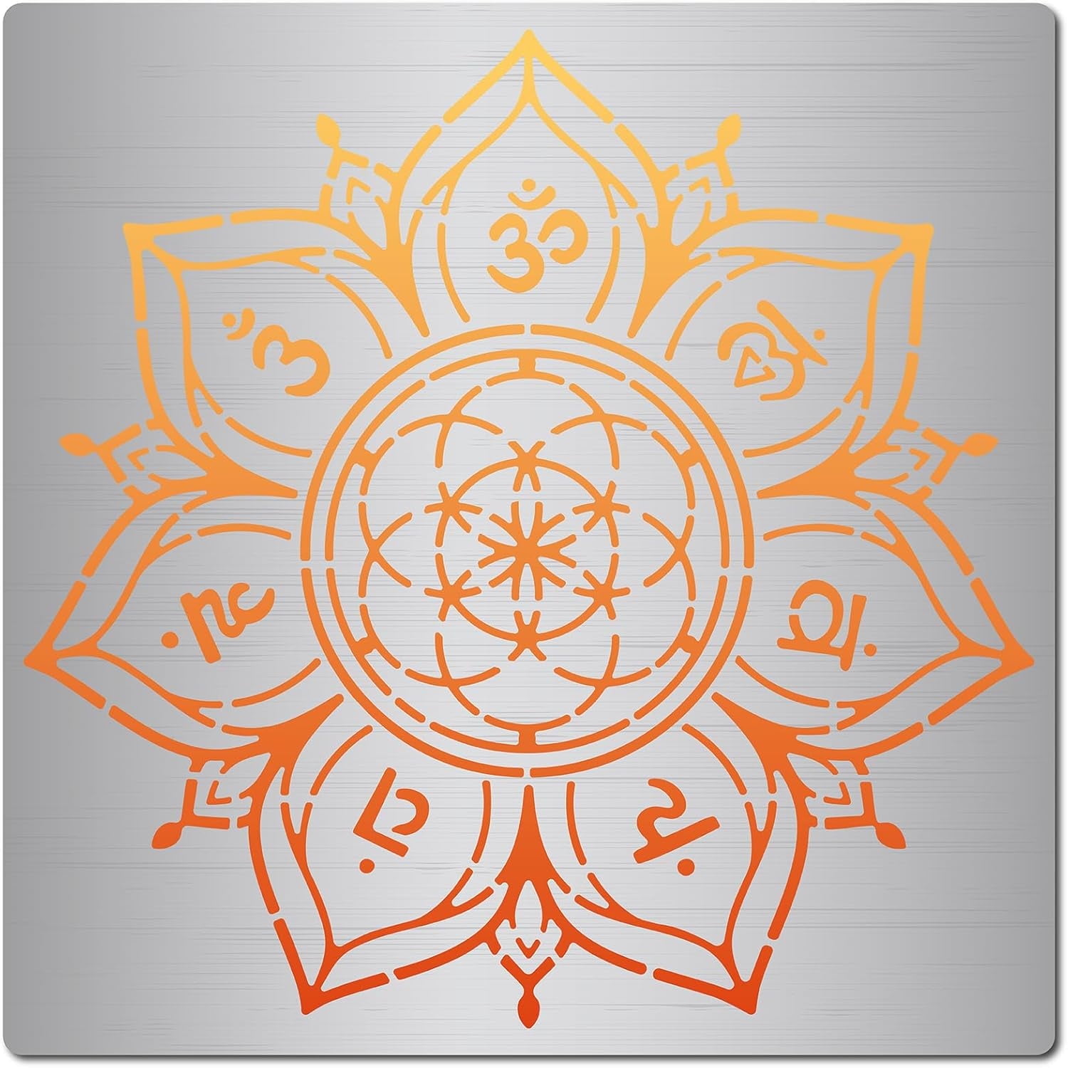 6.3 Inch Metal Chakra Stencils Mandala Yoga Om Symbols Stencil ...