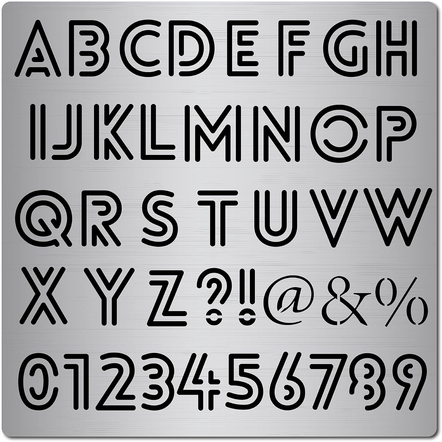 6.3 Inch Metal Letter Number Stencil Stainless Steel Lettering Alphabet ...