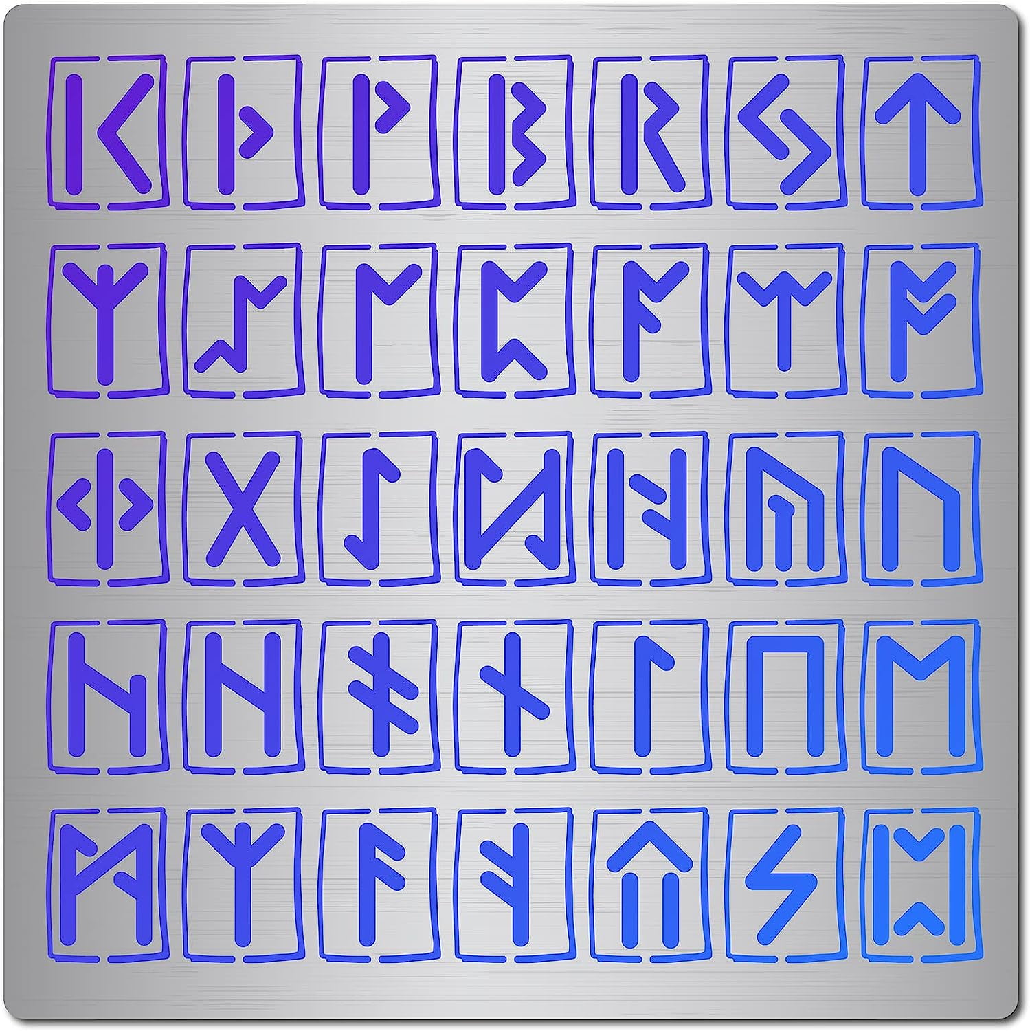 6.3 Inch Metal Runes Stencil Stainless Steel Wood Burning Stencils and ...