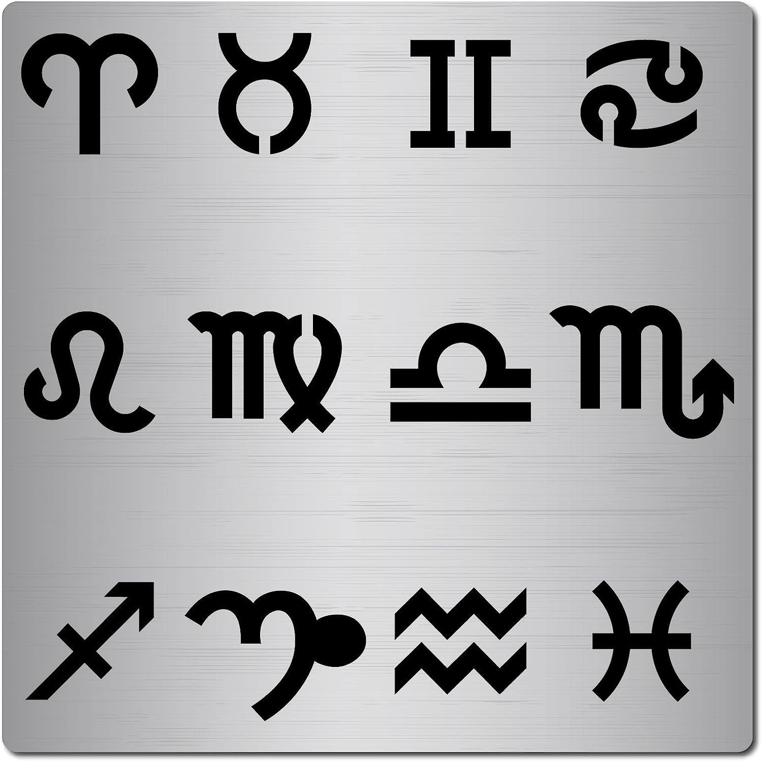 6.3 Inch Metal Zodiac Symbols Stencil Constellation Template Stainless ...