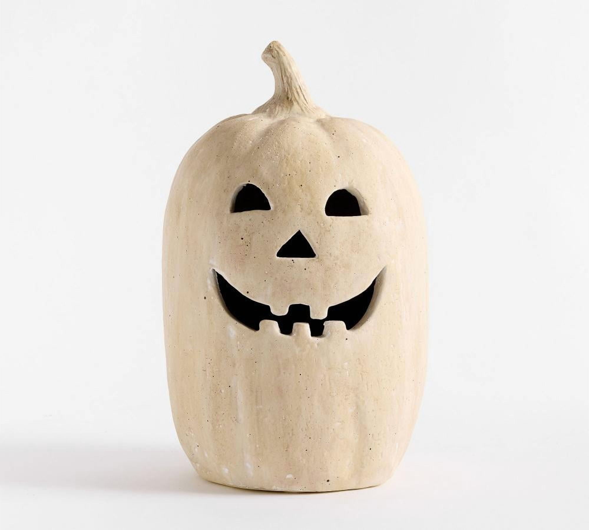 6.3-Inch Style A Artisanal Jack-O’-Lantern: Kiln-Fired Terracotta with ...