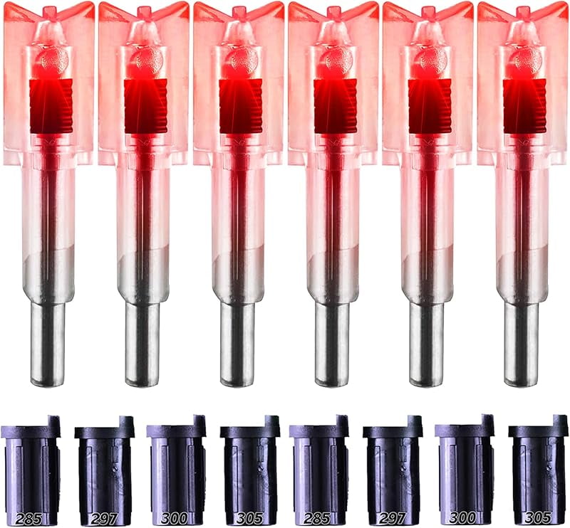6/3 Pack Lighted Nocks for Crossbow Bolts with .285”/.297”/.300”/.305 ...