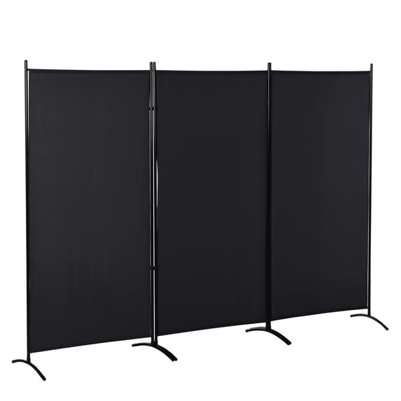 6' 3 Panel Room Divider, Indoor Privacy Screen for Home, Black ...