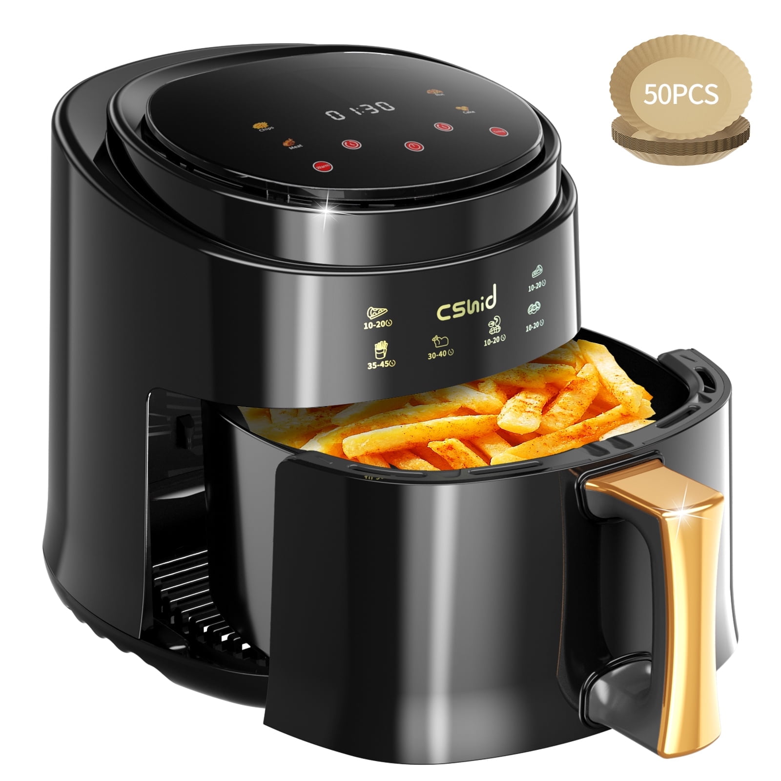 6.3 QT Air Fryer, 5-in-1 Smart Compact Air Fryers with Shake Reminder ...