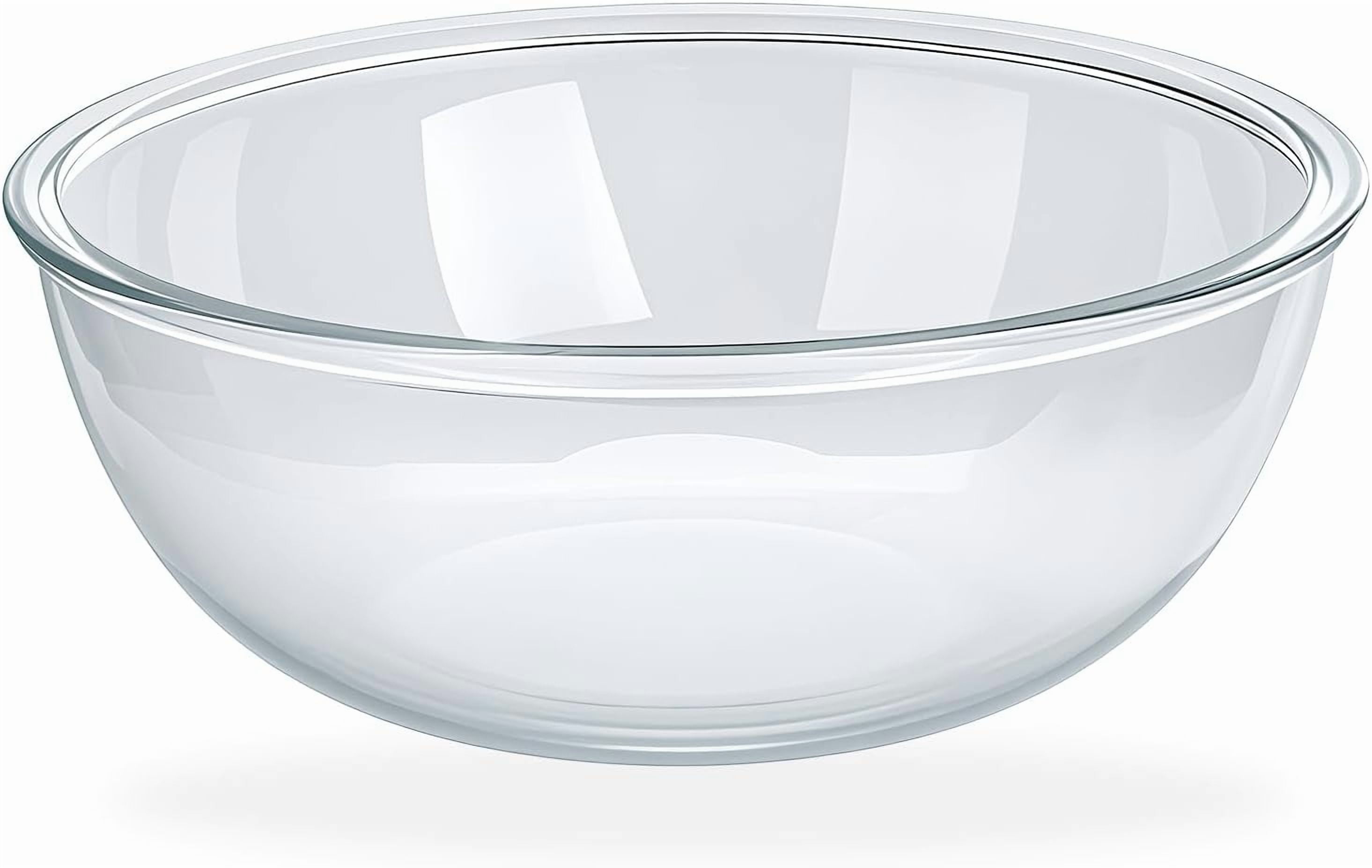 6.3 Qt Large Clear Glass Mixing Bowl, 12.3" Durable Salad Bowl for ...